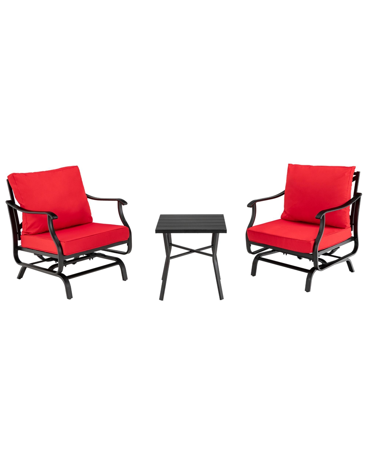Click here for Gymax 3 Piece Patio Conversation Bistro Set Outdoo... prices