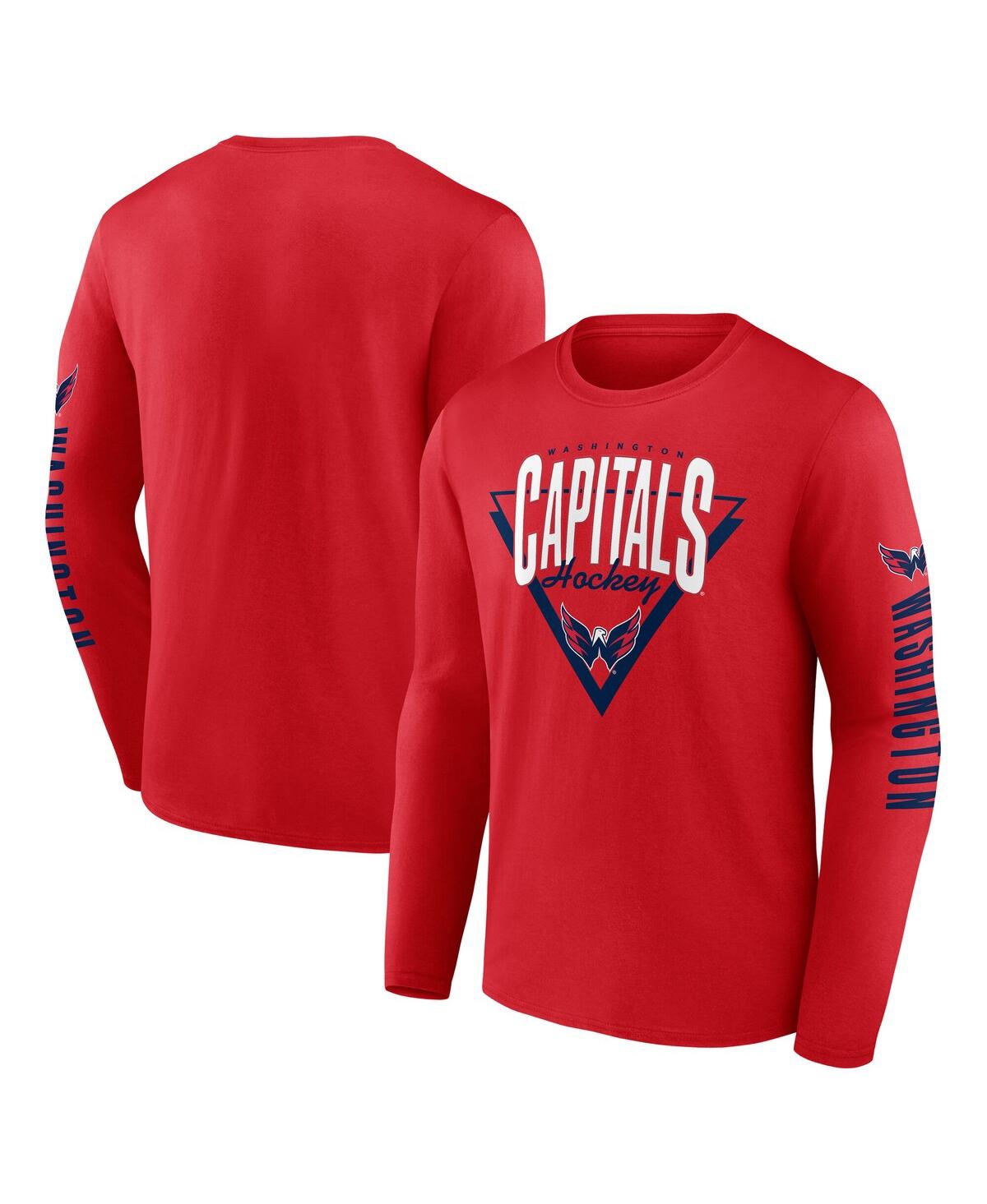 Click here for Fanatics Mens Red Washington Capitals Headline Lon... prices