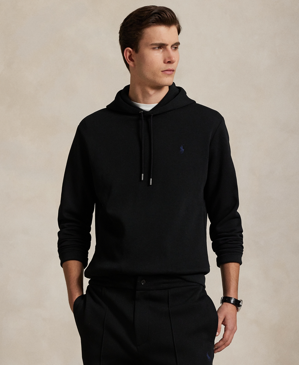 Polo Ralph Lauren Mens Double-Knit Hoodie - Polo Black