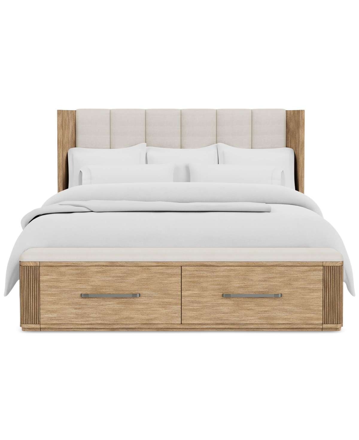 Click here for Frandlyn Upholstered King Storage Bed - Blonde prices