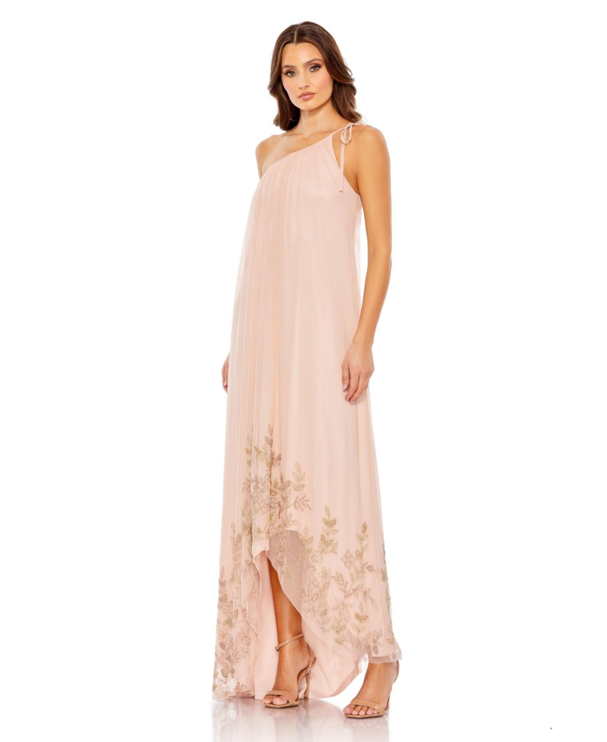 Click here for Mac Duggal Womens Flowy One Shoulder Asymmetrical... prices