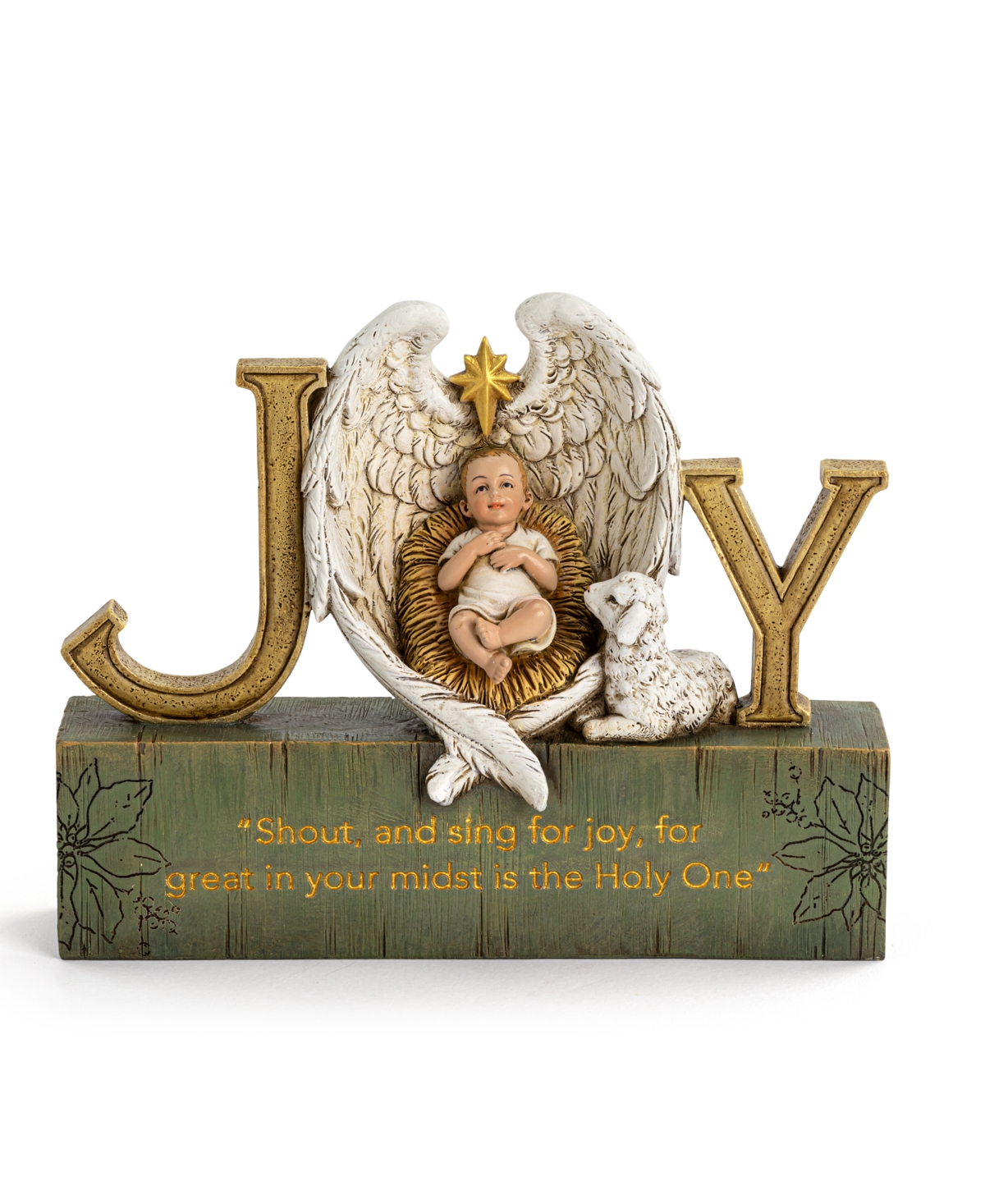 Click here for Napco 6 Joy Baby Jesus in Angel Wings - White  Gol... prices