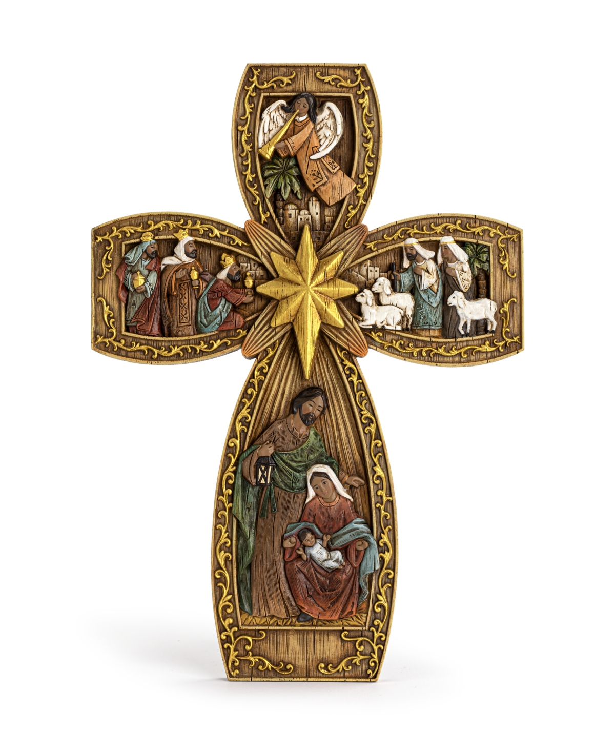 Click here for Napco 12.25 African American Ornate Cross with Hol... prices
