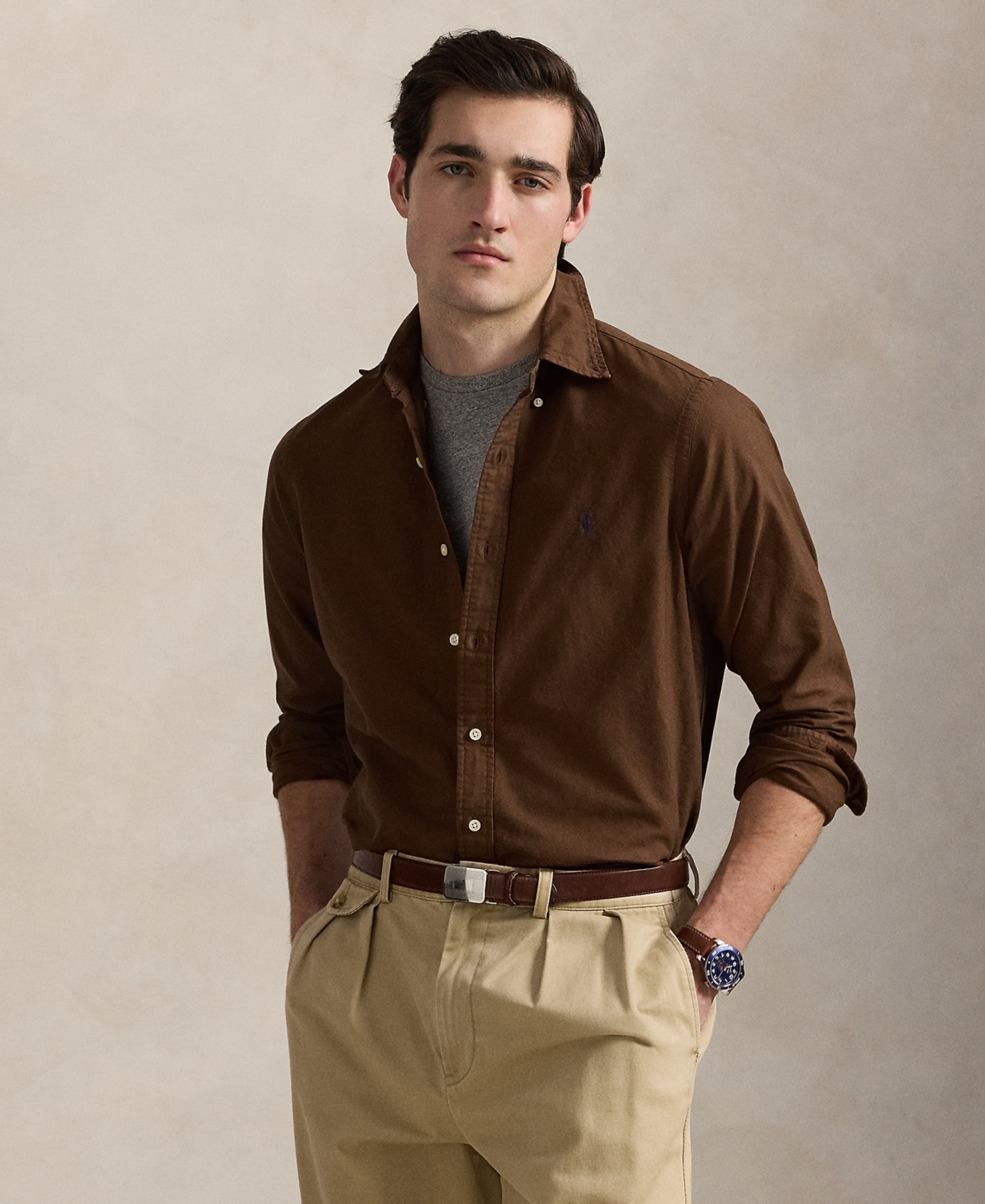 Click here for Polo Ralph Lauren Mens The Iconic Cotton Oxford Sh... prices