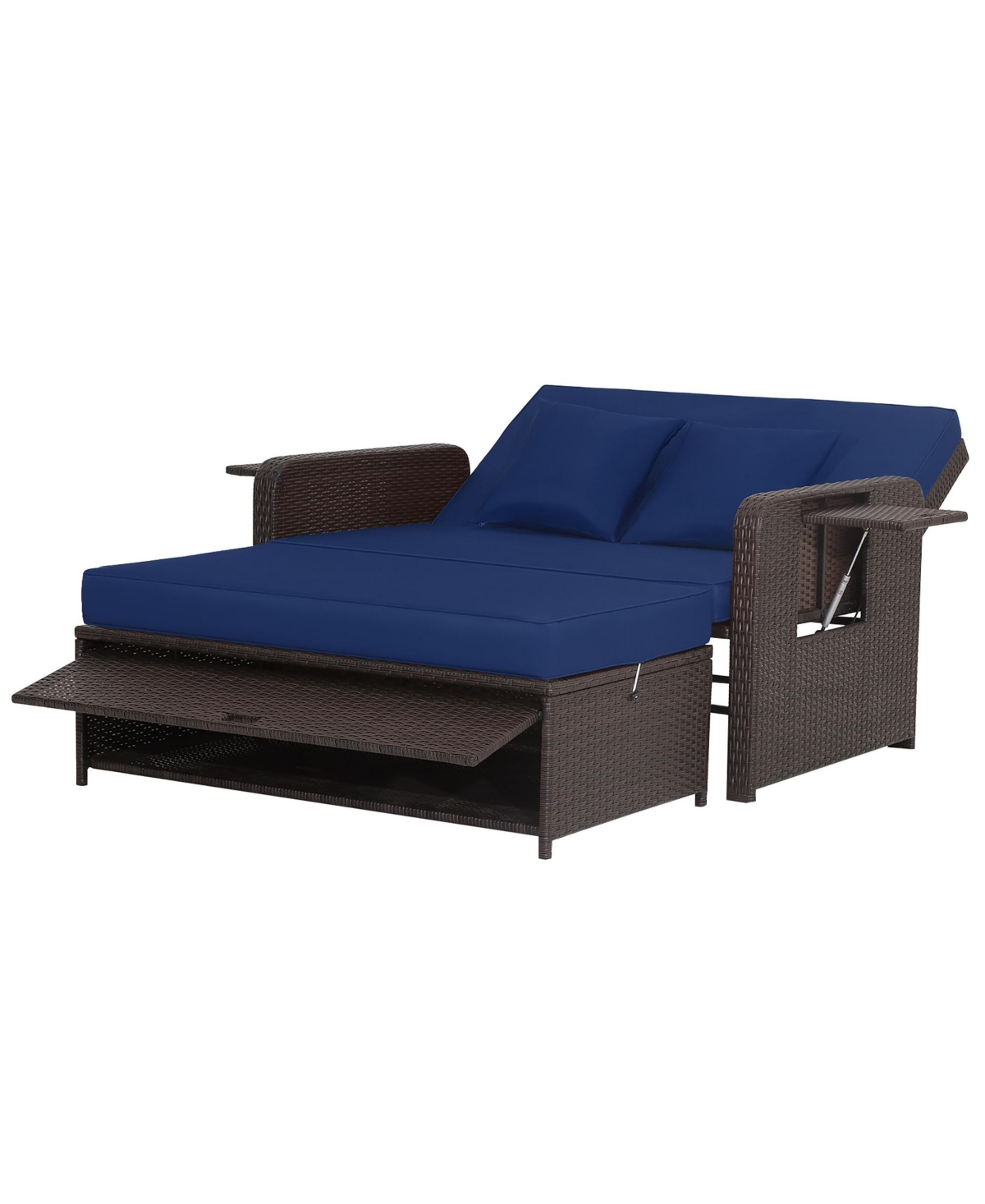 Click here for Gymax Rattan Loveseat Set Daybed Lounge w/ Storage... prices