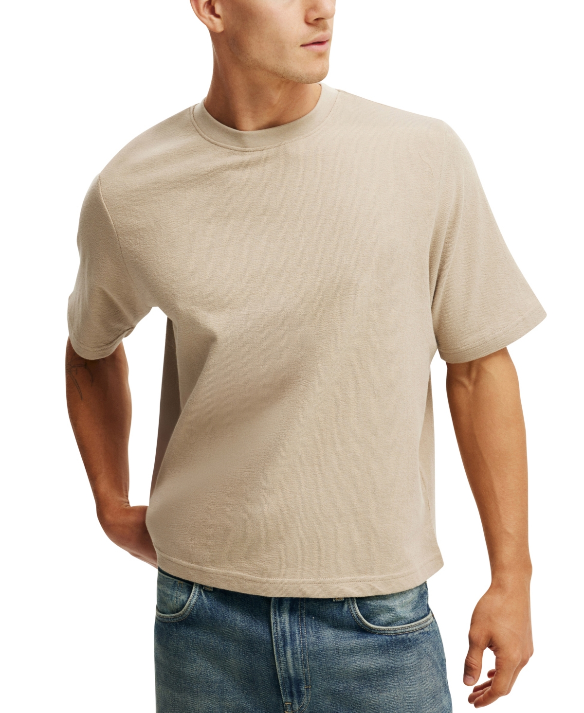 Click here for Cotton On Mens Short Sleeve T-Shirt - Gravel stone... prices