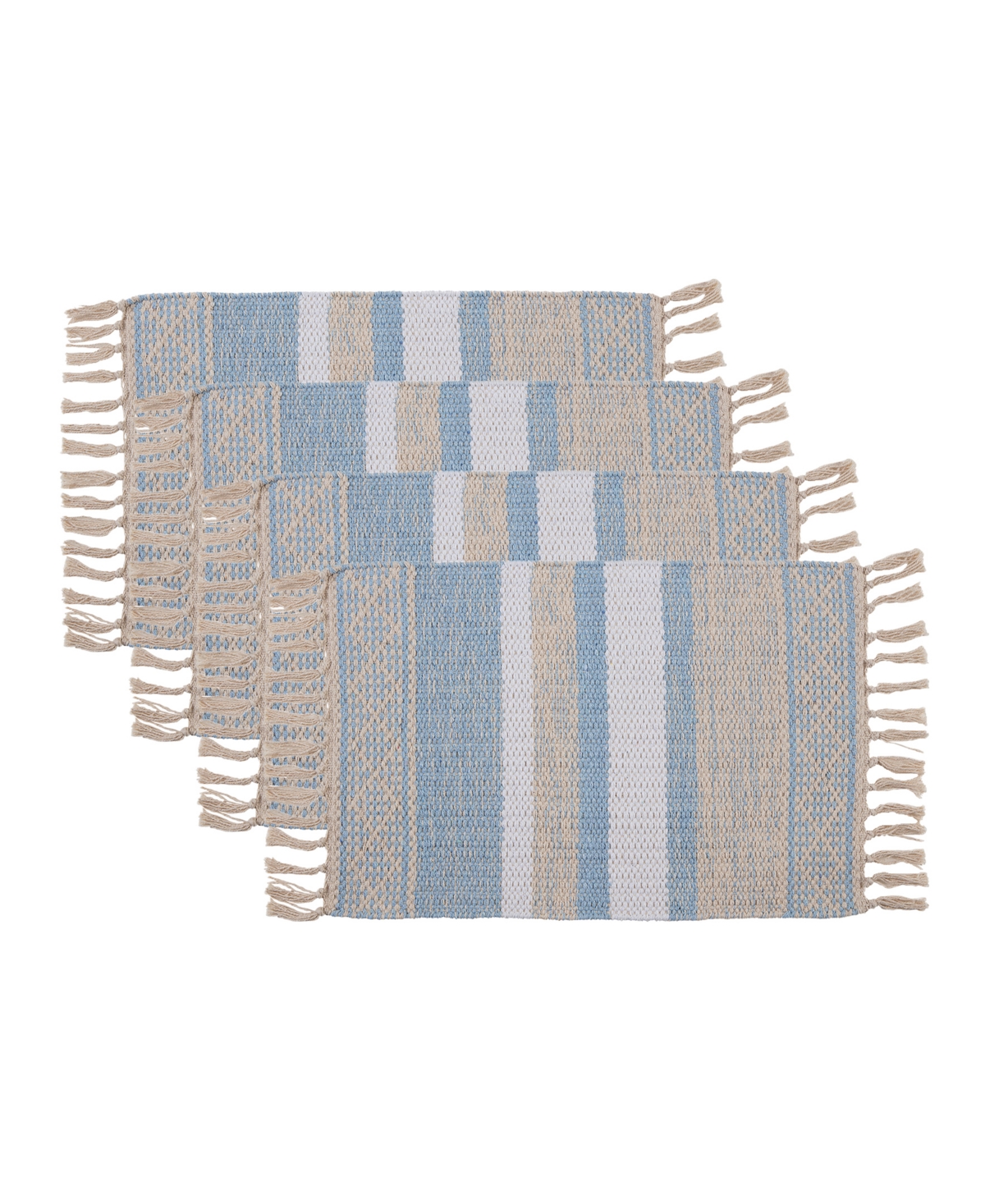 Textured Neutral Placemat  Set of 4 - Blue