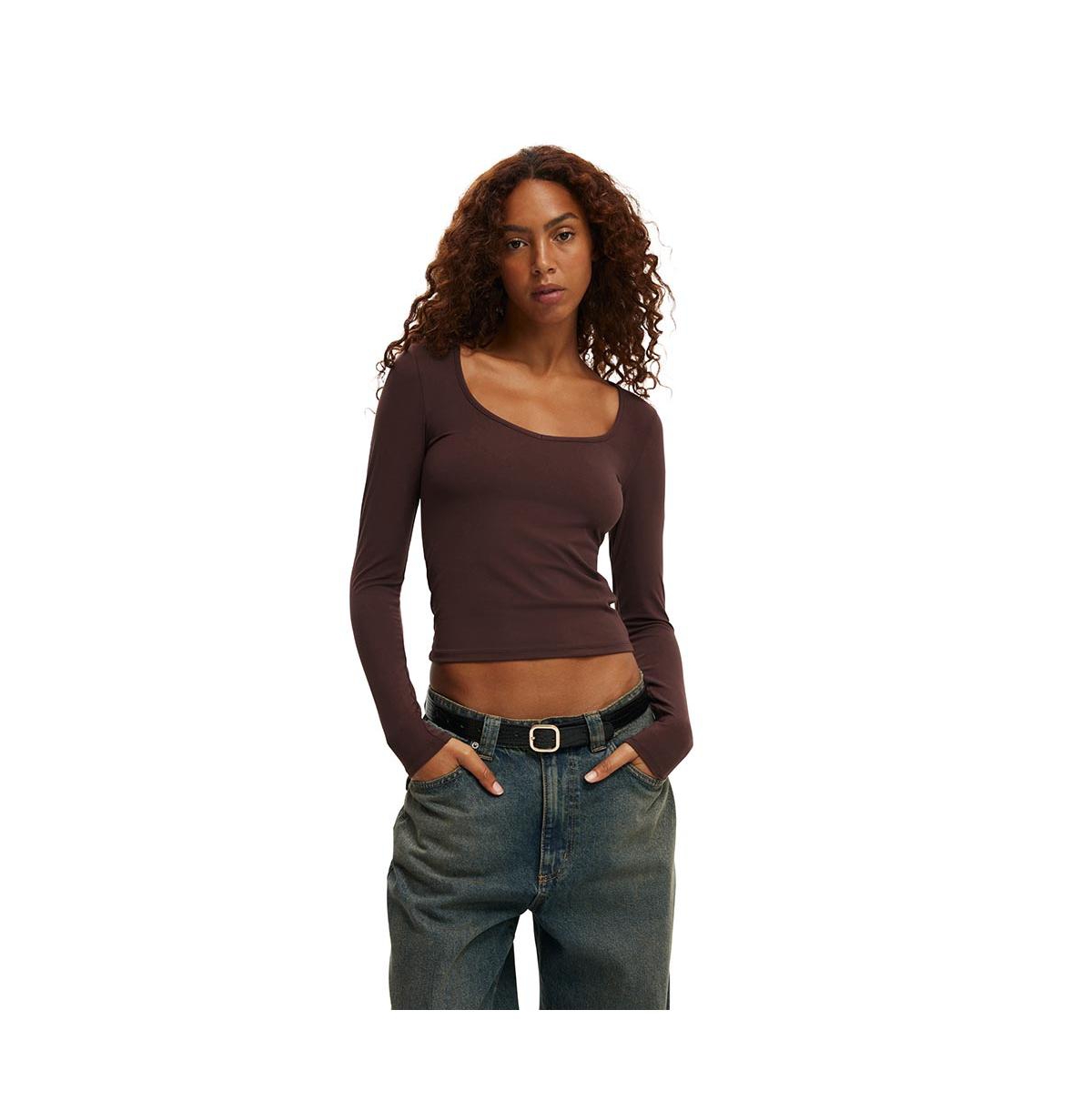 Click here for Cotton On Womens Hold Me Long Sleeve - Dark oak prices