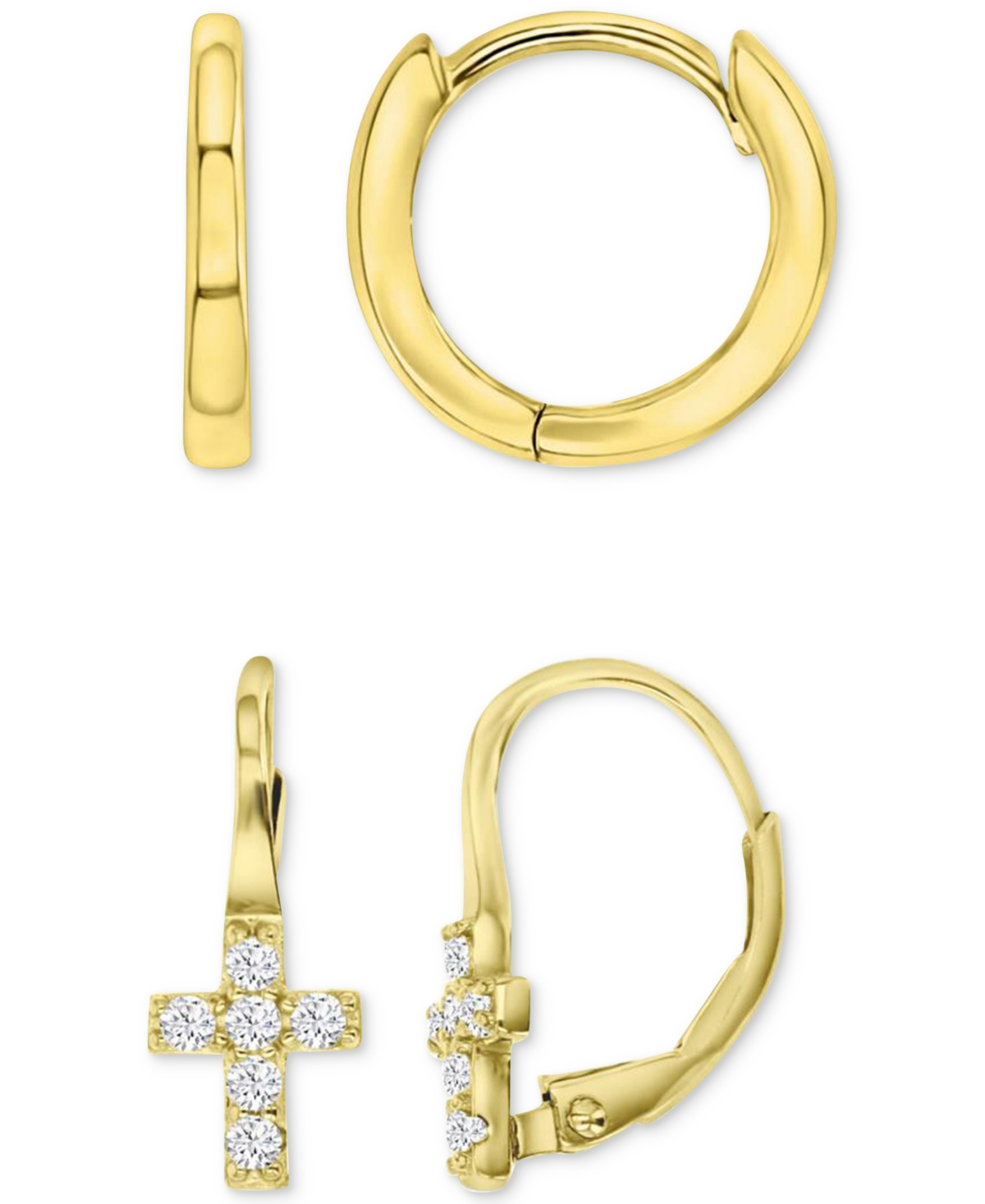 Click here for 2-Pc. Set Cubic Zirconia Cross & Polished Extra Sm... prices