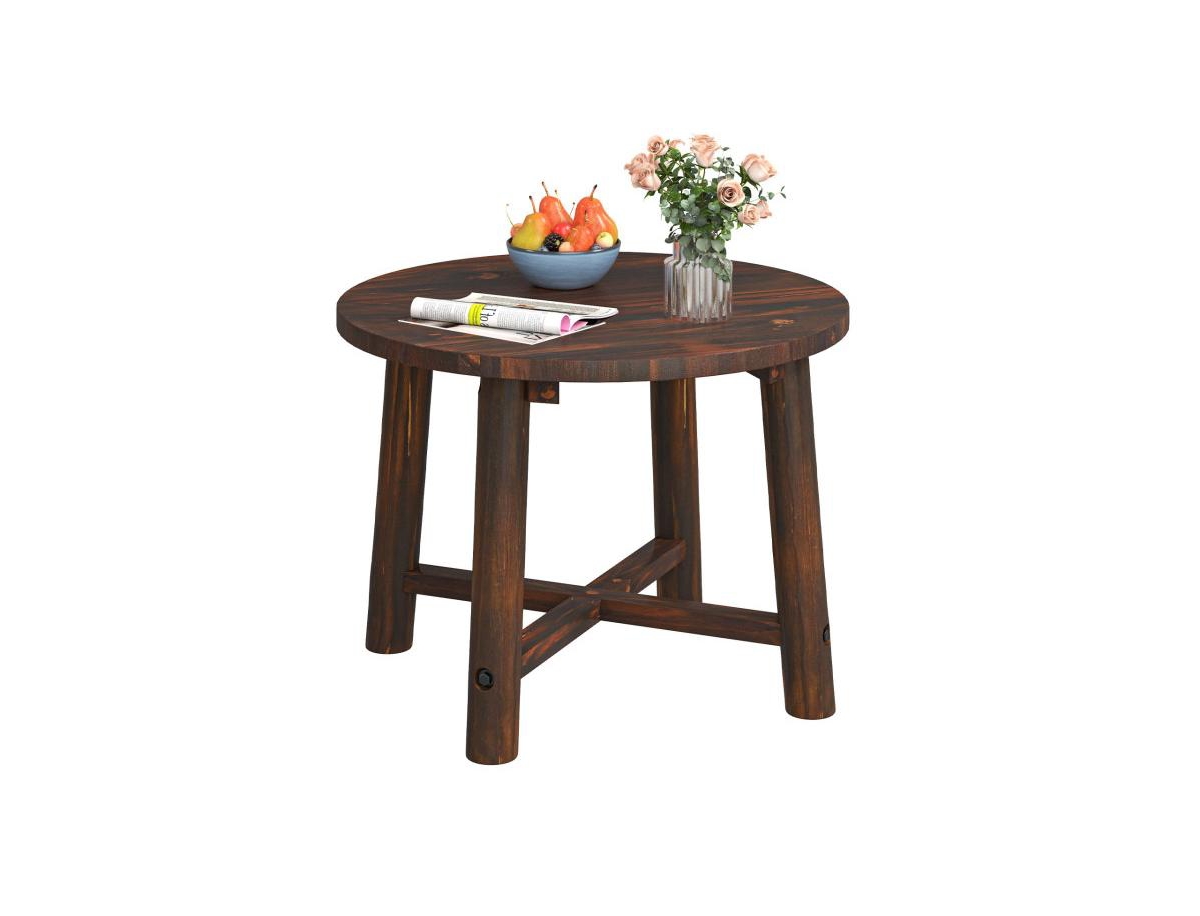 Click here for Patio End Table with Solid Wood Structure for Gard... prices
