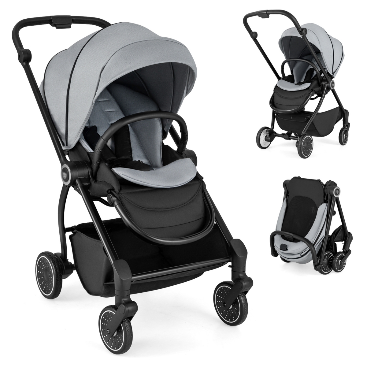 Click here for Slickblue Toddler Foldable Pram Stroller with Reve... prices