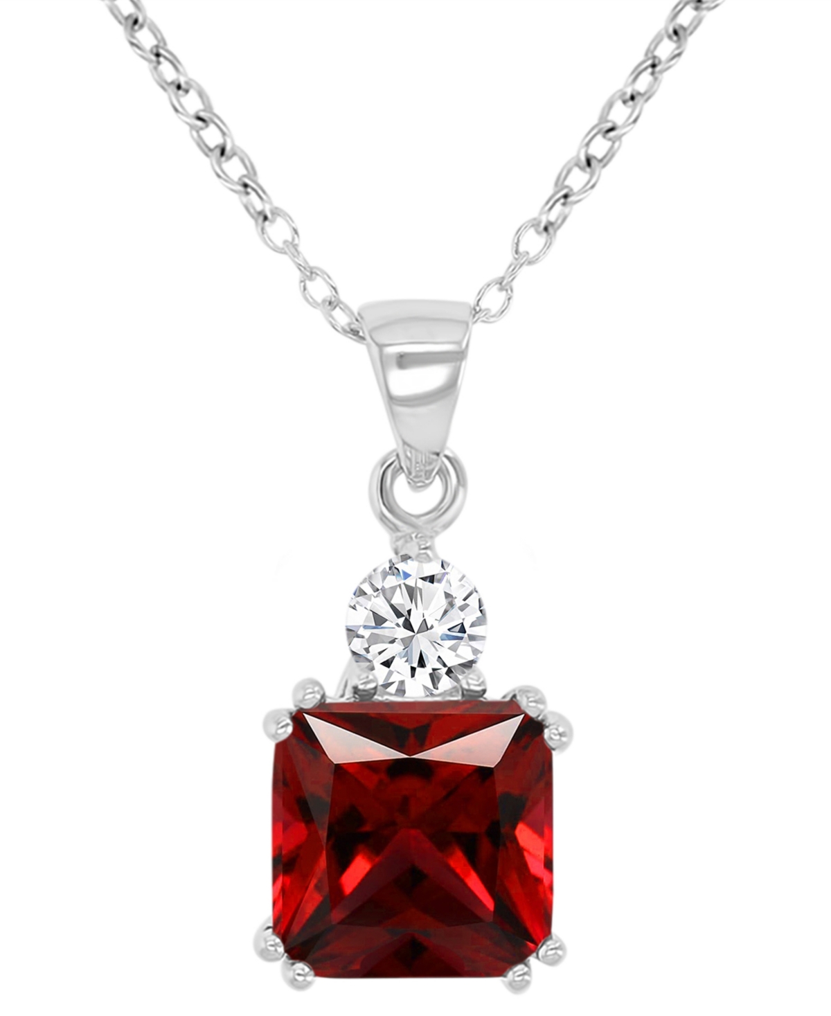 Click here for Blue & White Cubic Zirconia 18 Pendant Necklace in... prices