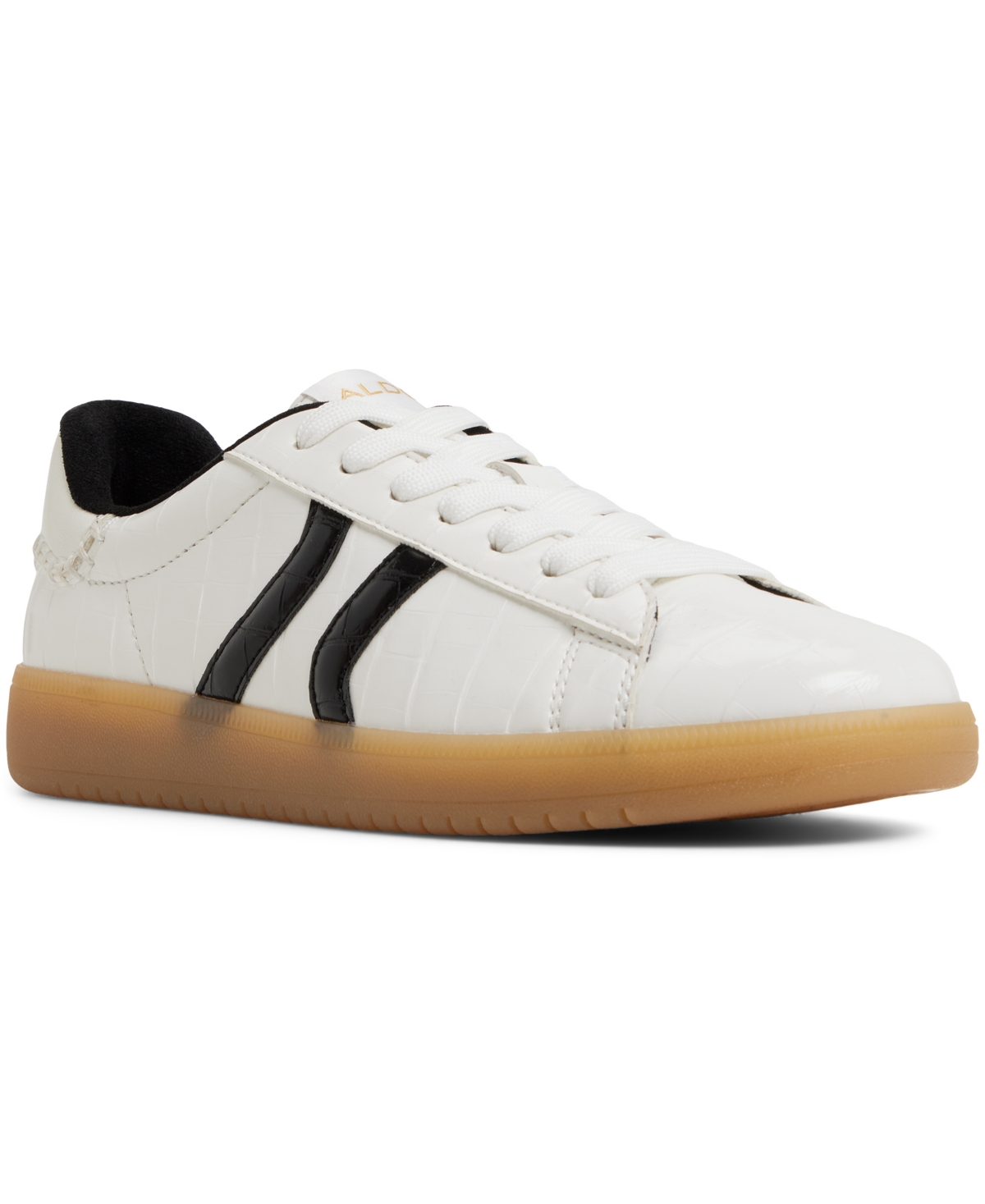 Click here for Aldo Womens Lace-Up Athletic Sneakers - White/Blac... prices