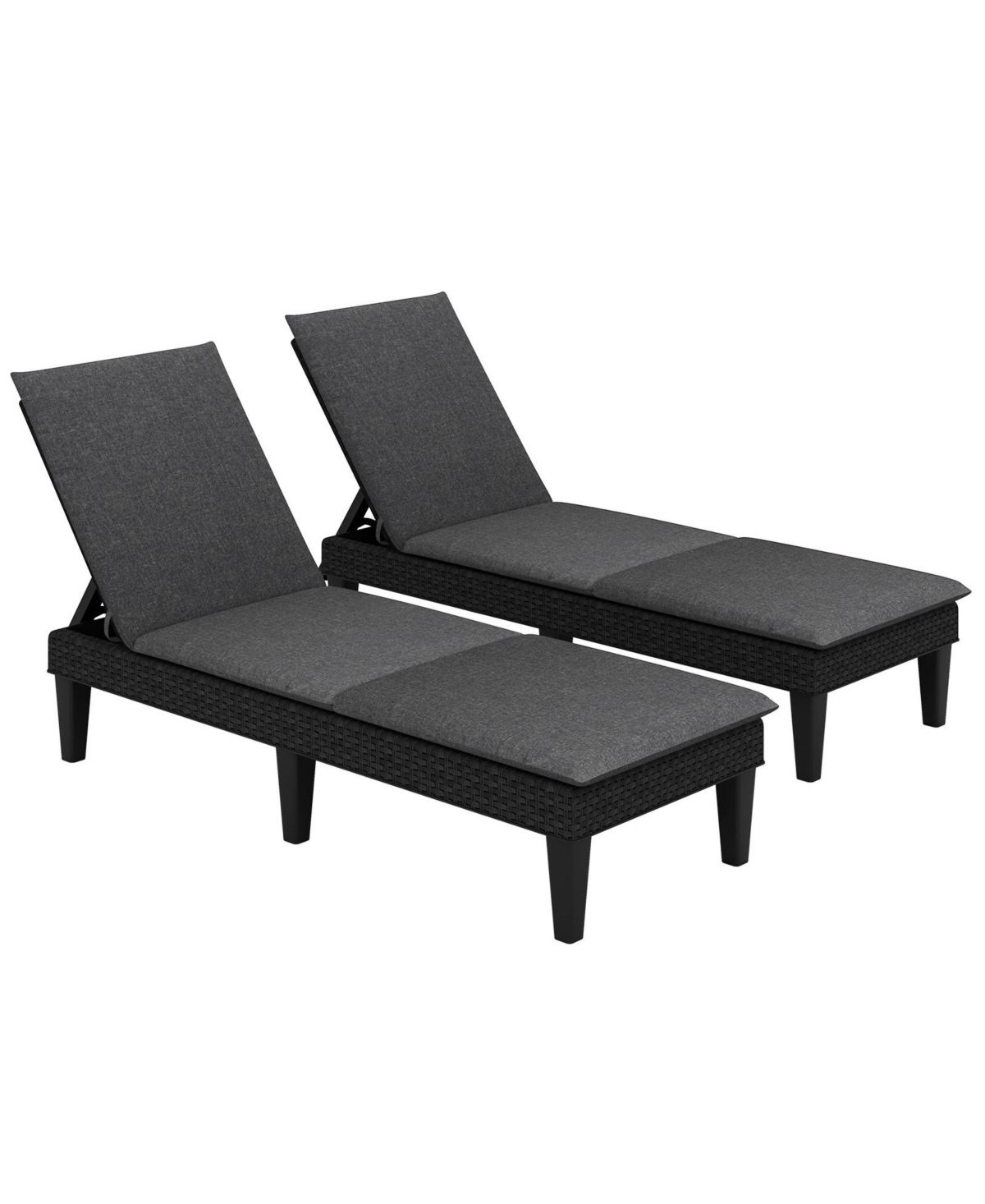 Click here for Gymax 2PCS Patio Lounge Chair Recliner Chair w/ 3-... prices