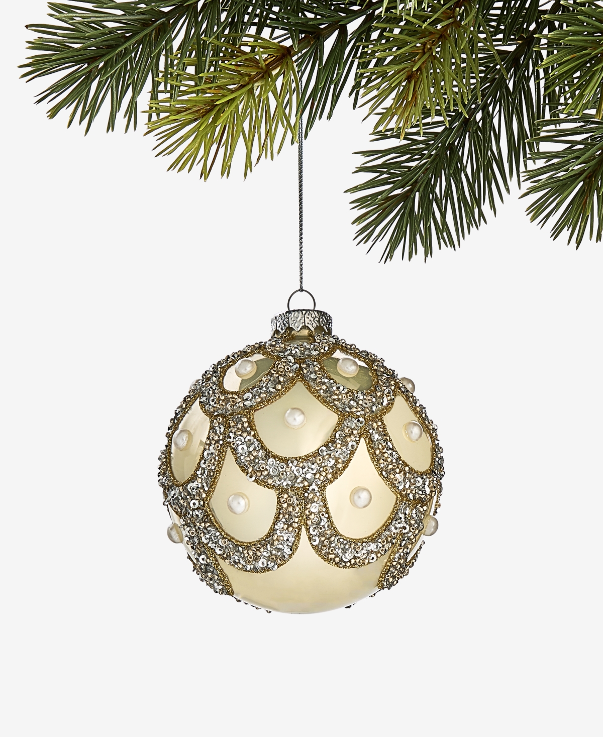 Click here for Holiday Lane Gilded Glamour Beaded Ball Ornament... prices