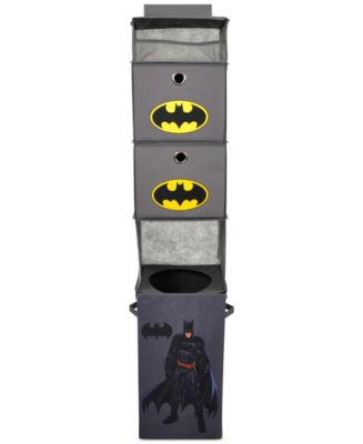 Modern Littles Batman Gray Closet Hanging Organizer + 2 Storage Bins ...