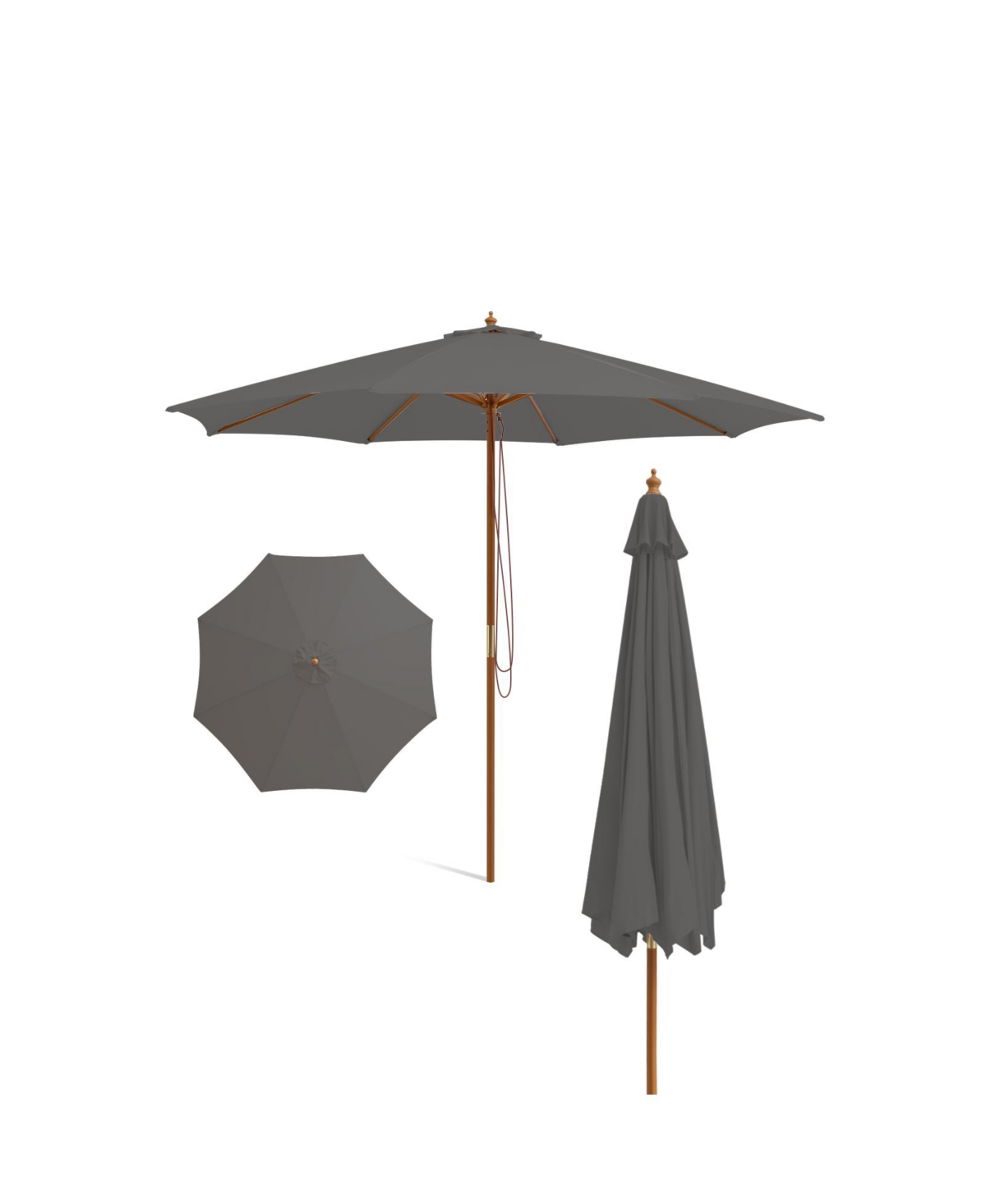 Click here for Patio Umbrella with 8 Wooden Ribs and 3 Adjustable... prices