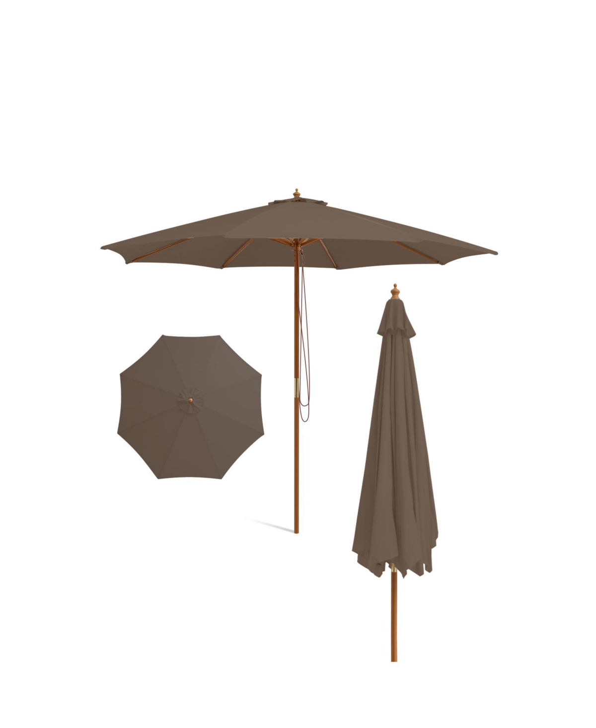 Click here for Patio Umbrella with 8 Wooden Ribs and 3 Adjustable... prices