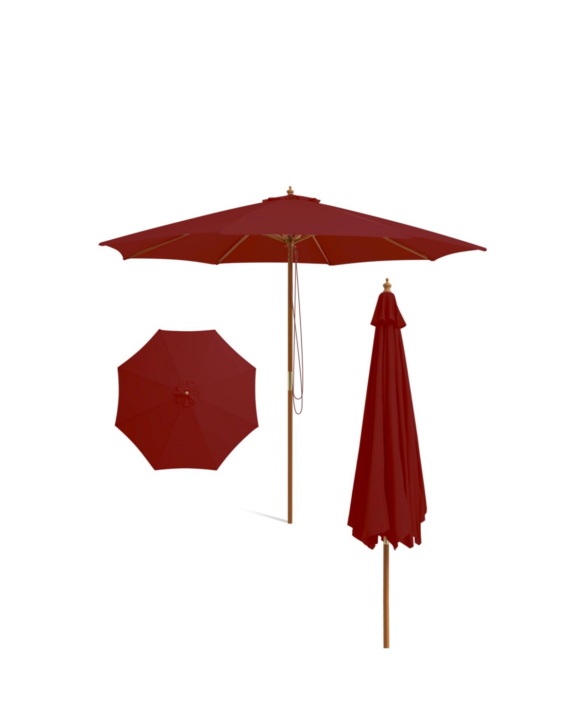 Click here for Patio Umbrella with 8 Wooden Ribs and 3 Adjustable... prices