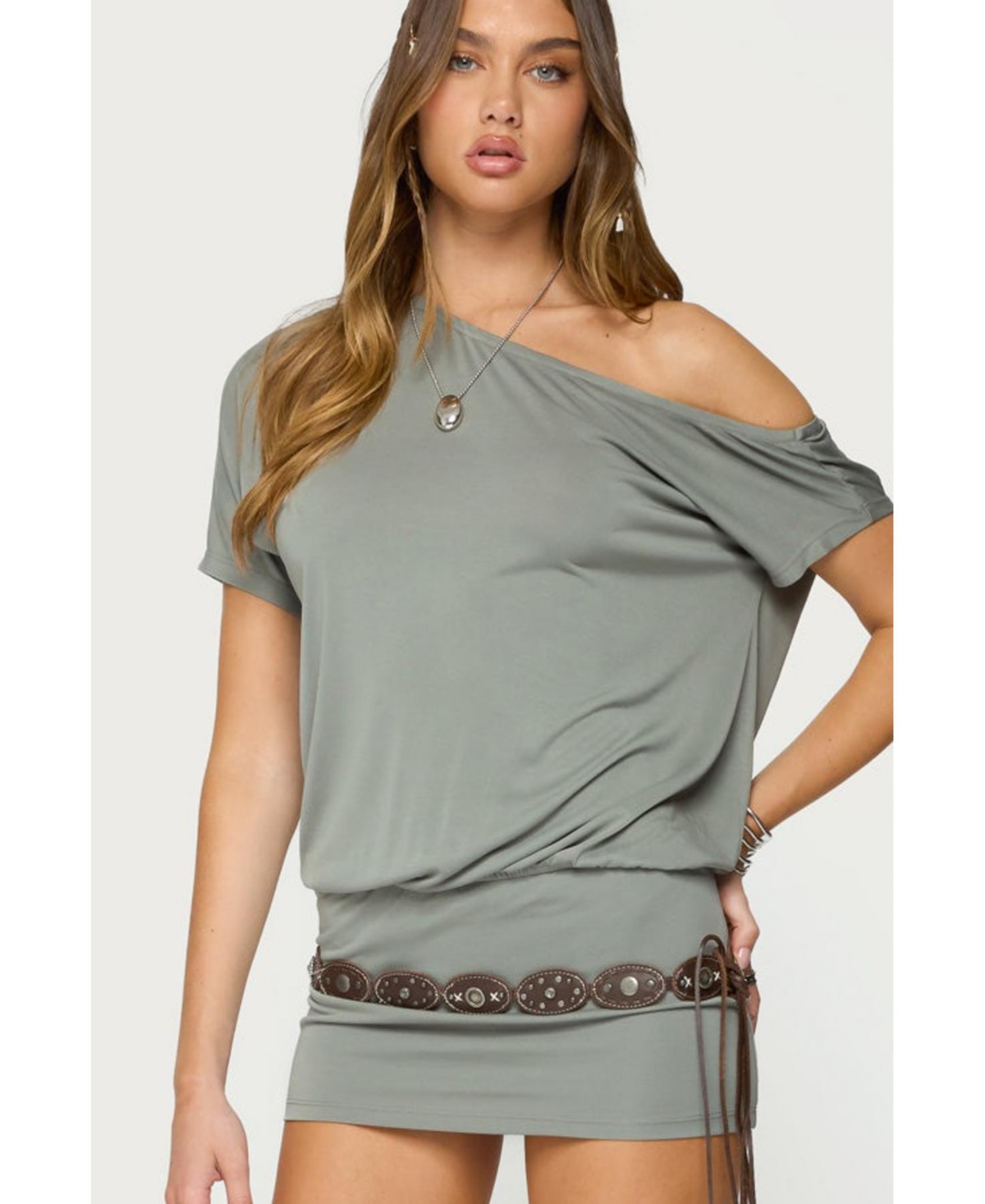 Click here for Edikted Womens Sevie Off Shoulder Mini Dress - Oli... prices