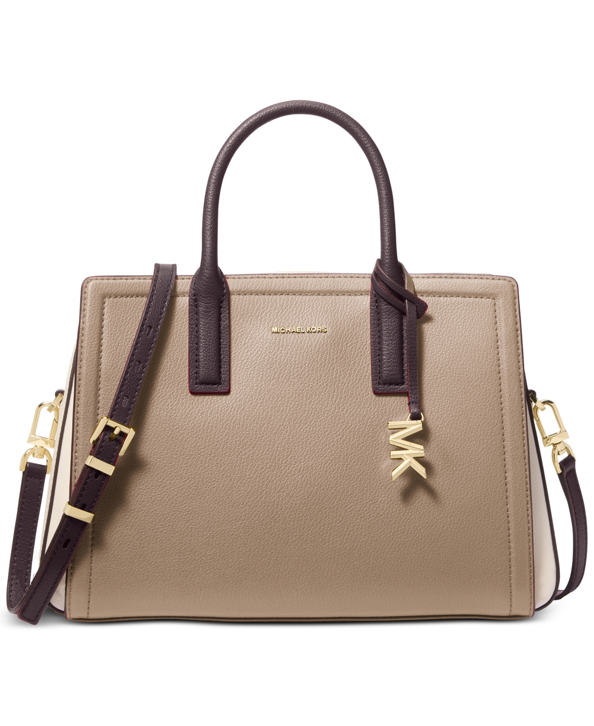 Click here for Michael Kors Laila Medium Color-Block Leather Satc... prices