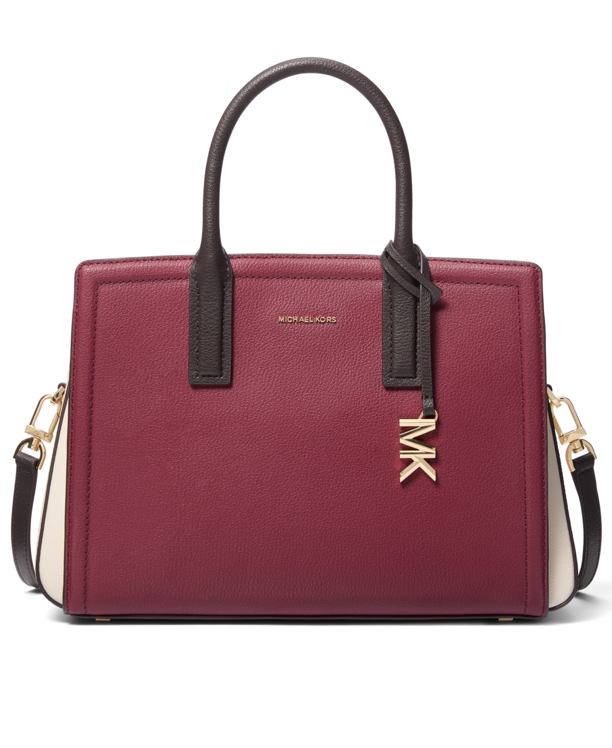 Click here for Michael Kors Laila Medium Color-Block Leather Satc... prices