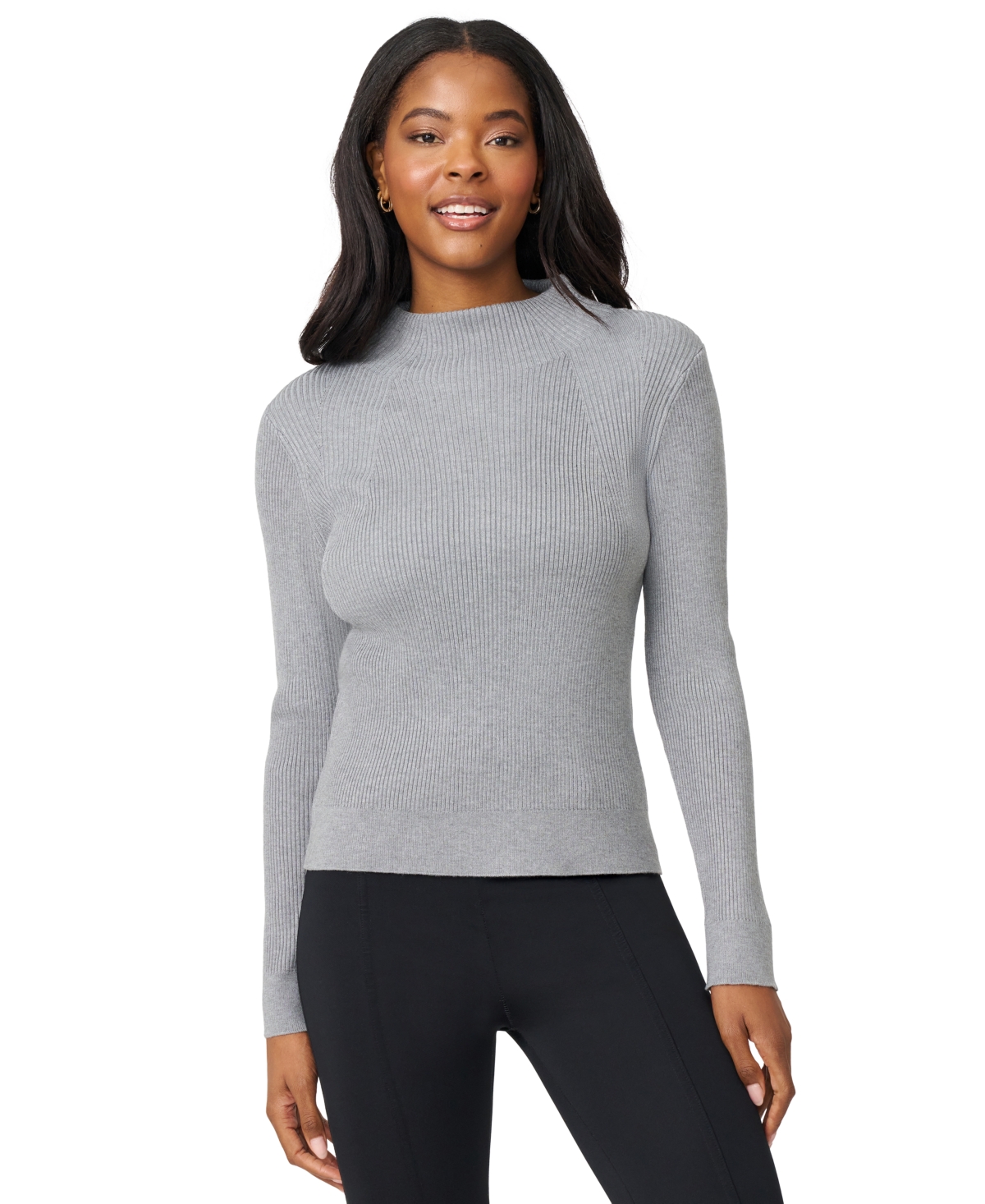 Click here for Melissa Paige Womens Mock-Neck Rib-Knit Sweater -... prices