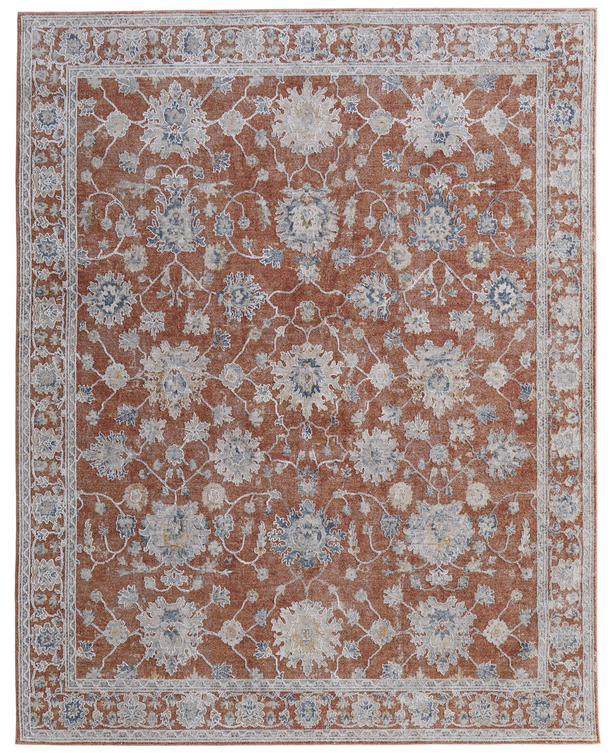 Click here for Feizy Pasha 39M7F 67x96 Area Rug - Red  Ivory prices