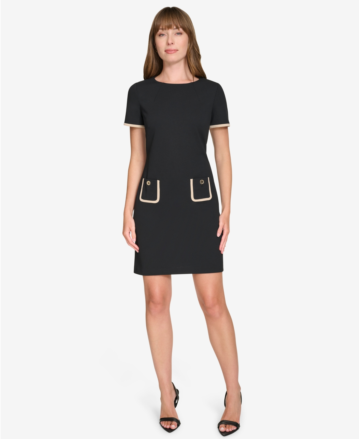 Click here for Tommy Hilfiger Petite Short-Sleeve Shift Dress - B... prices
