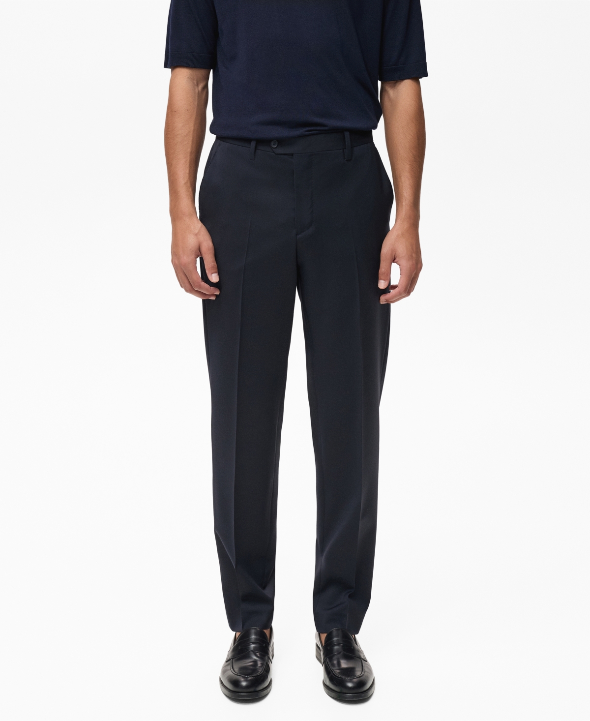 Click here for Mango Mens Cool Wool Suit Pants - Blue prices