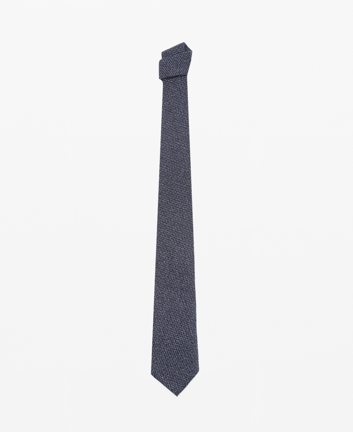 Click here for Mango Mens Textured Cotton Tie - Navy prices