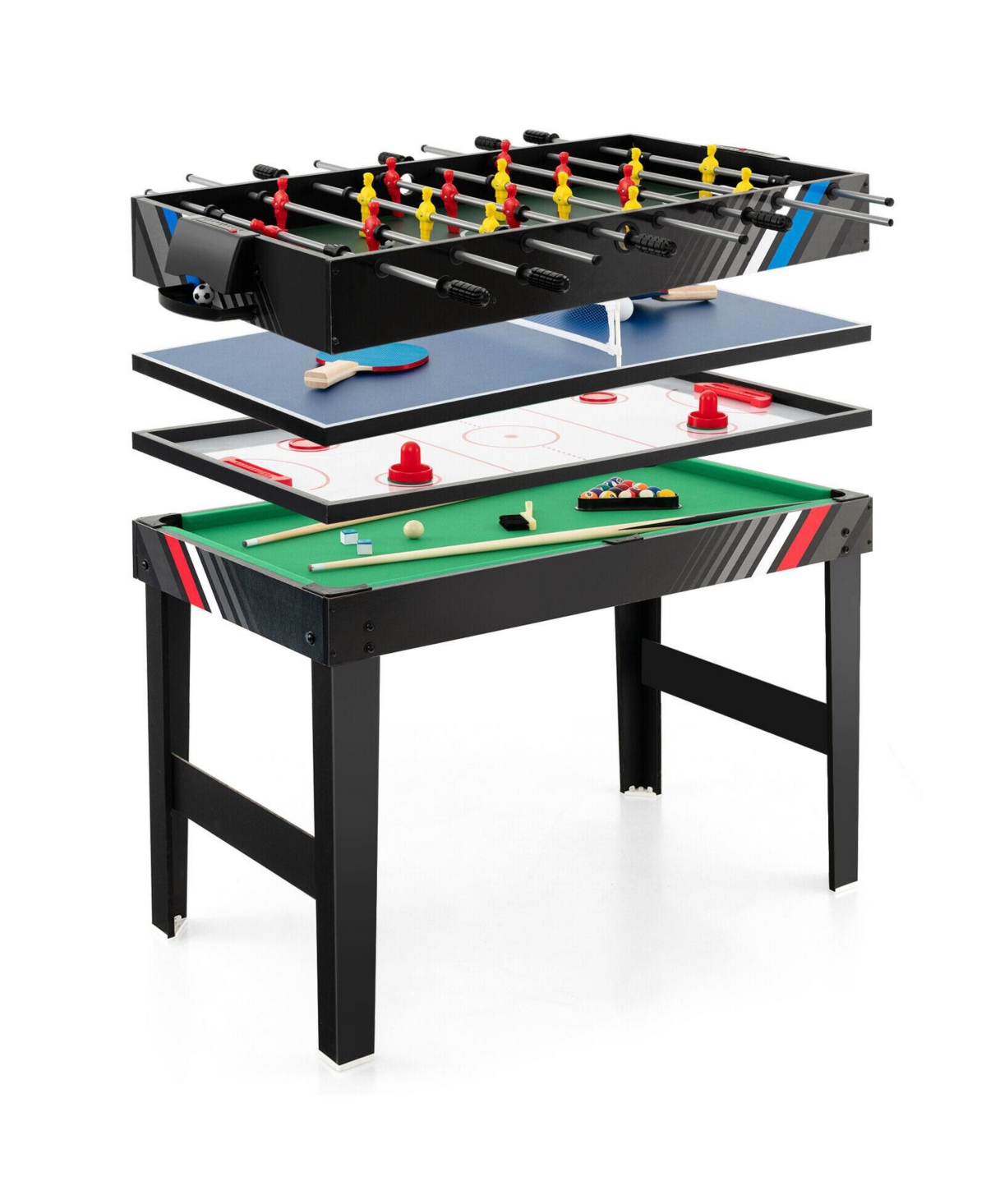 Click here for 4-in-1 Multi Game Table with Pool Billiards - Blac... prices