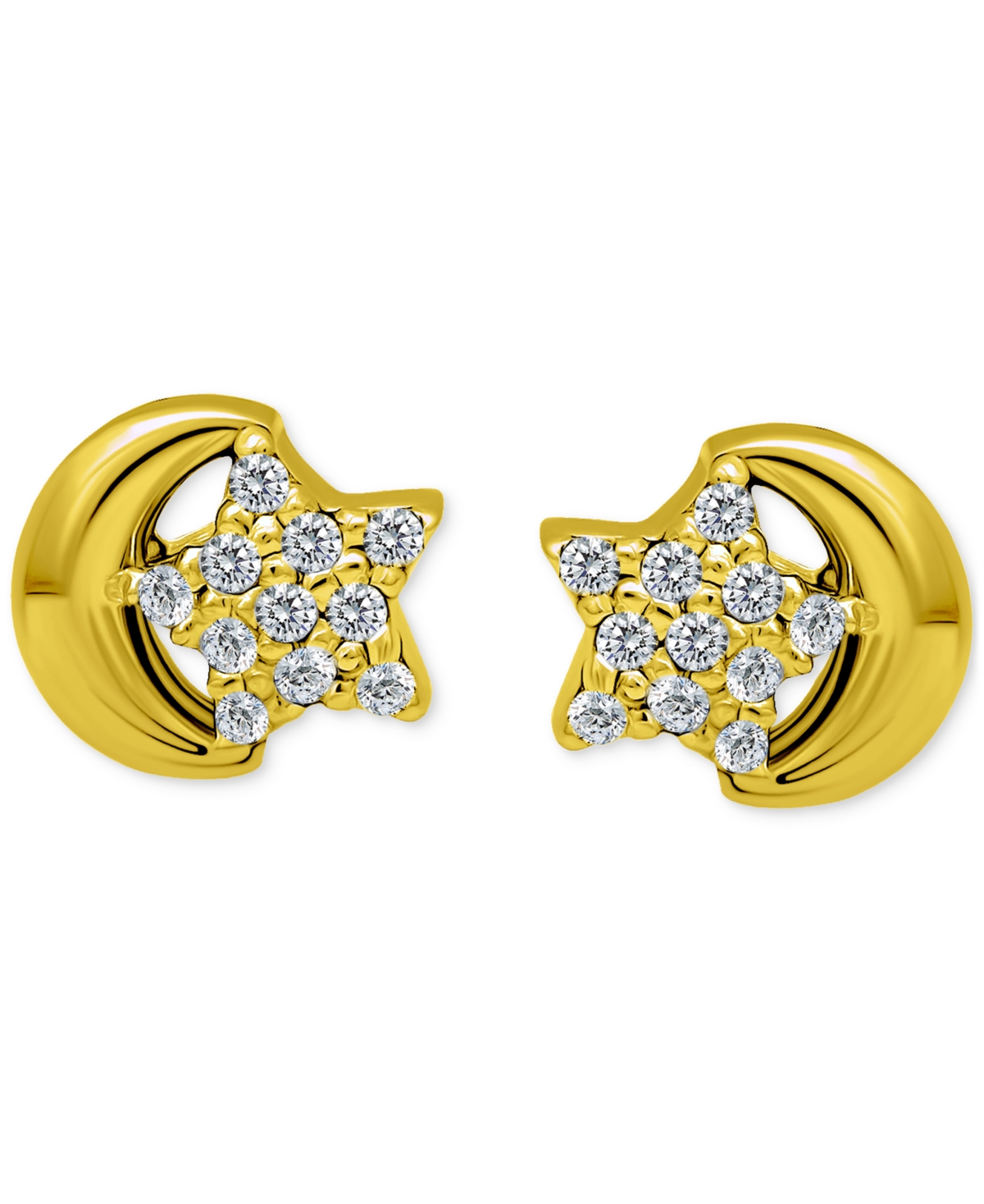 Click here for Giani Bernini Pave Star & Moon Stud Earrings  Excl... prices