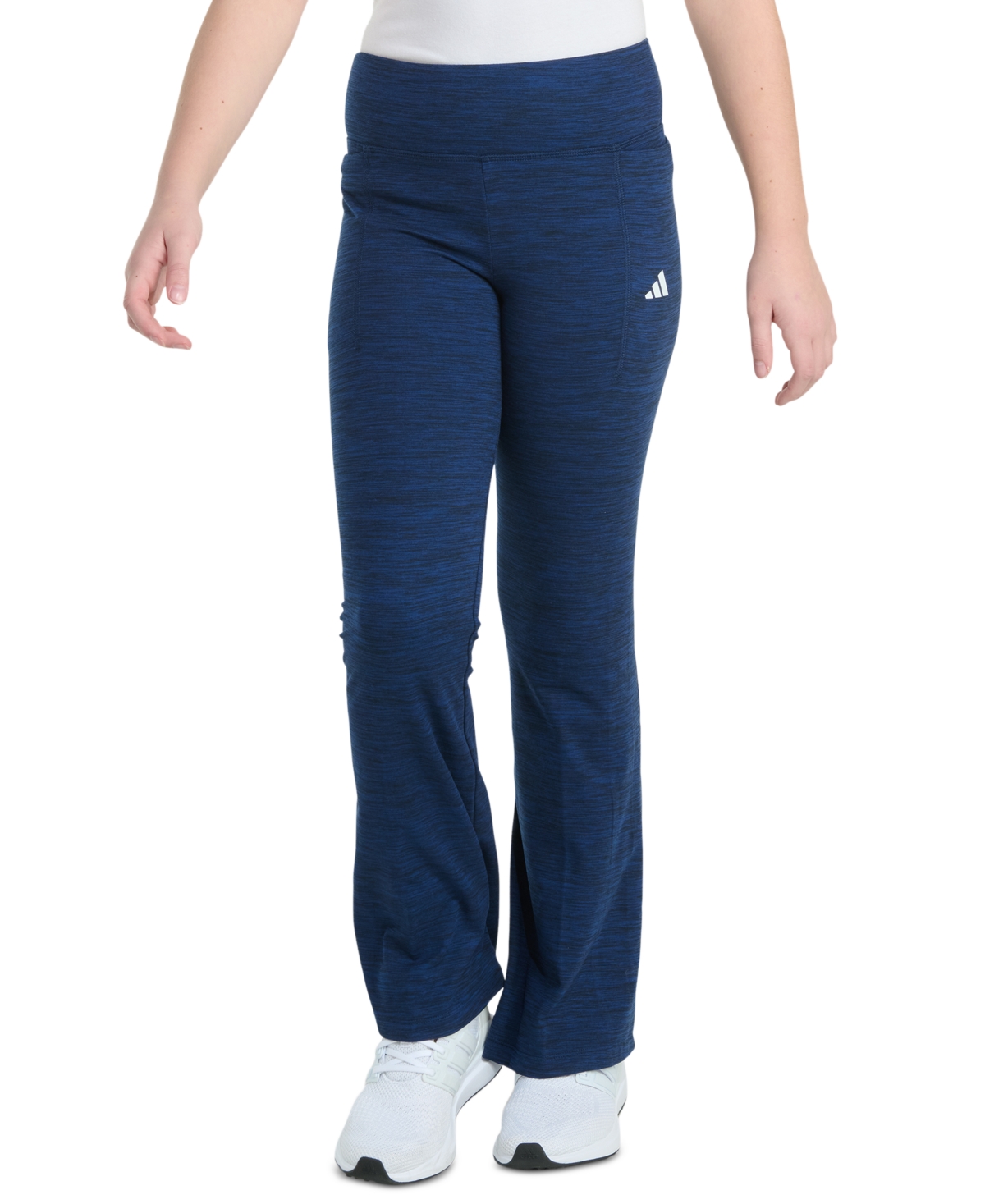 Click here for adidas Big Girls Melange Flare-Leg Pants - Blue W/... prices