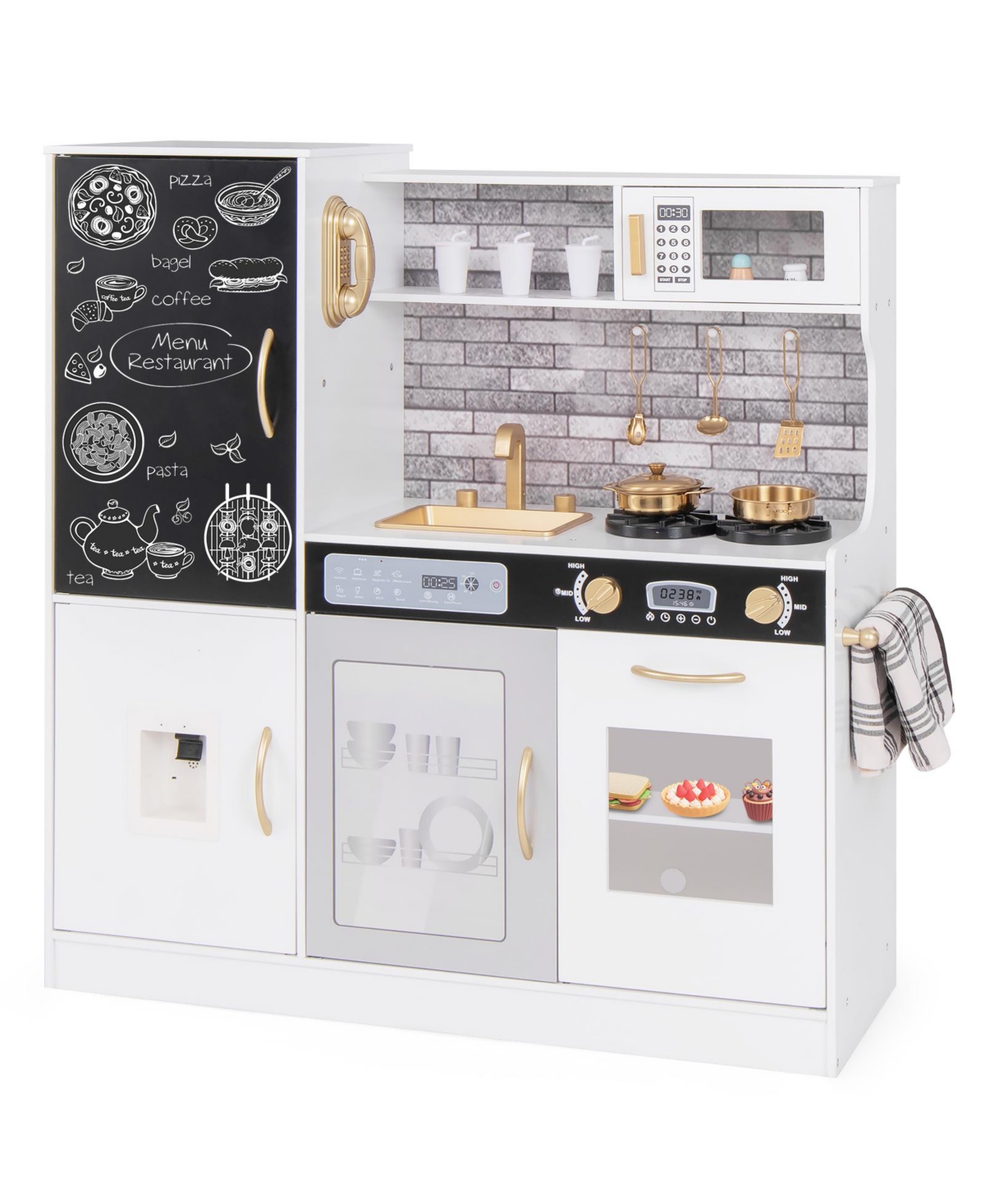 Click here for Mecale Pretend Play Kitchen with Utensils for Kids... prices