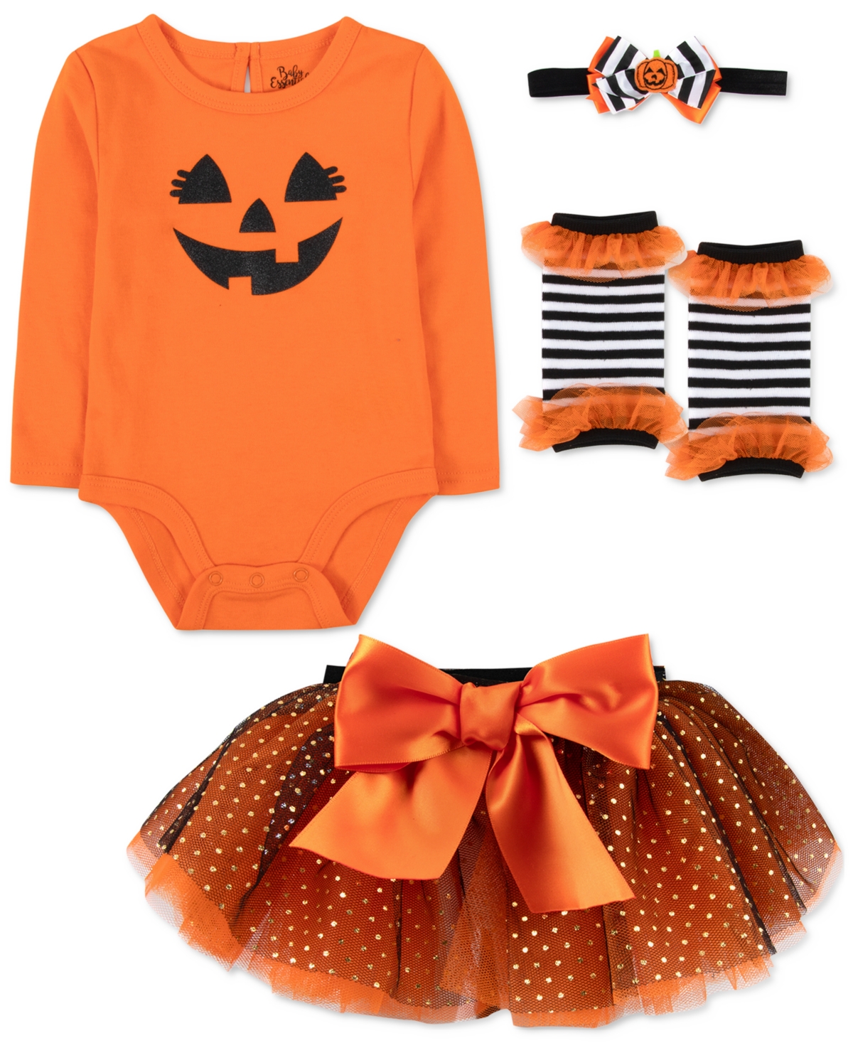 Click here for Baby Essentials Baby Girls Halloween Pumpkin Bodys... prices