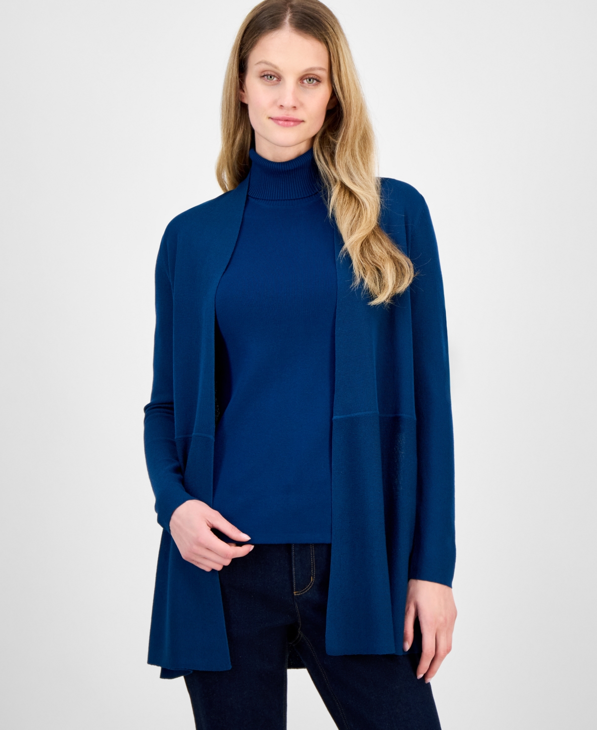 Click here for Anne Klein Monterey Open-Front Longline Cardigan -... prices