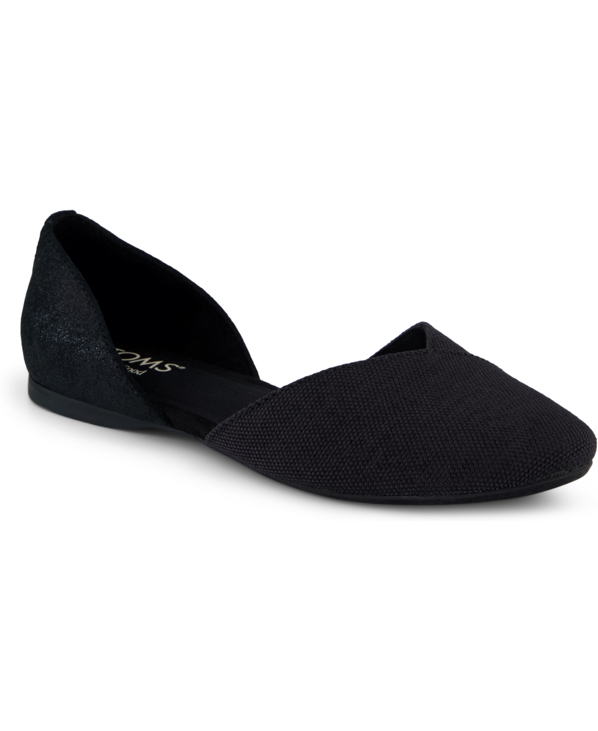 Click here for Toms Womens Gemma DOrsay Slip-On Flats - Black prices