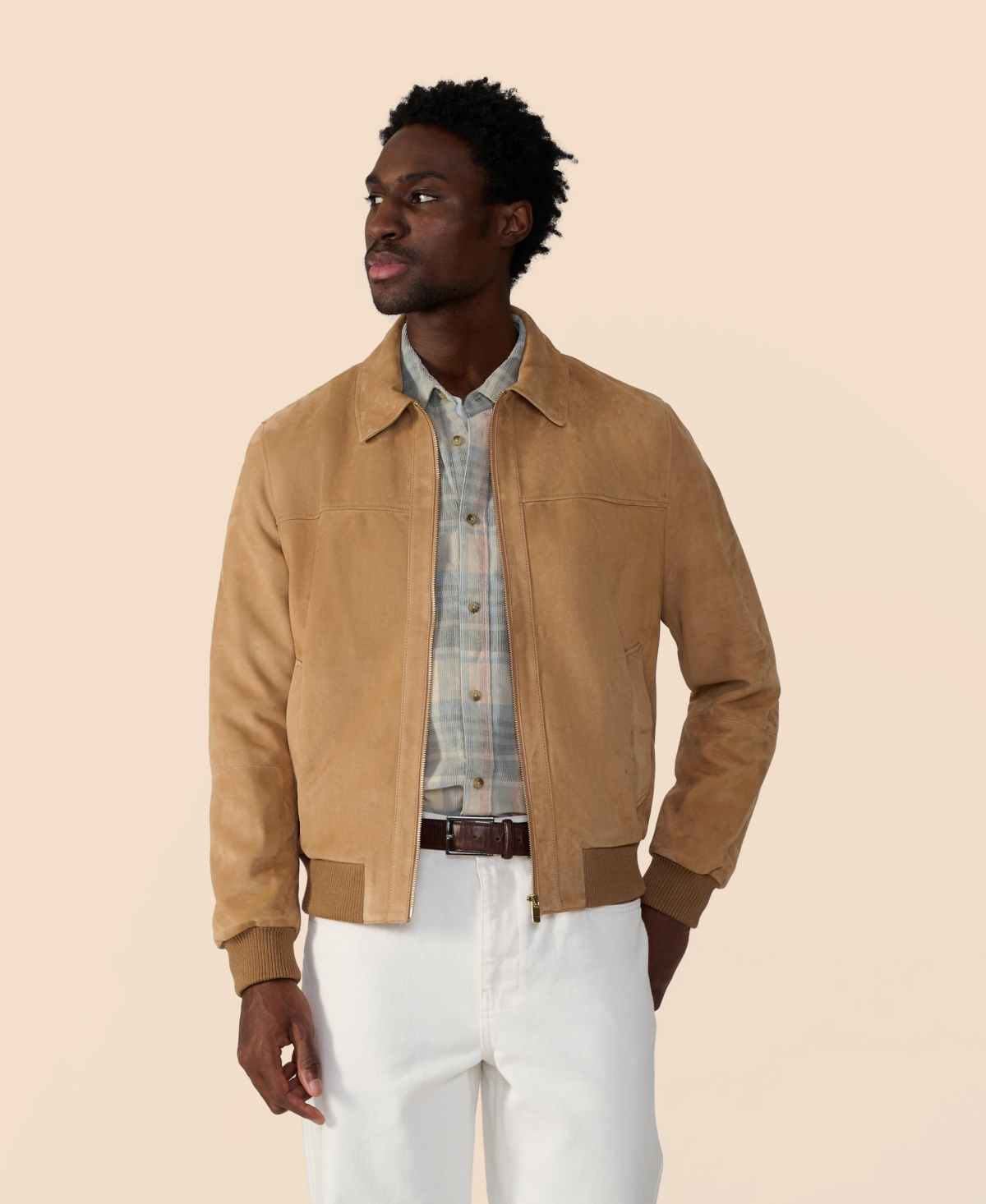 Click here for Furniq Uk Mens Men s Suede Bomber Jacket  Created... prices