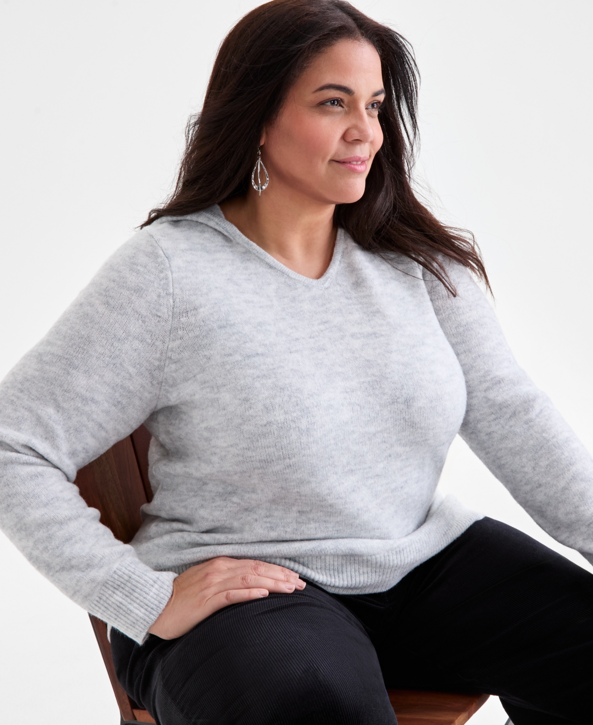 Click here for Style & Co Plus Size Hooded Sweater  Macys Exclusi... prices