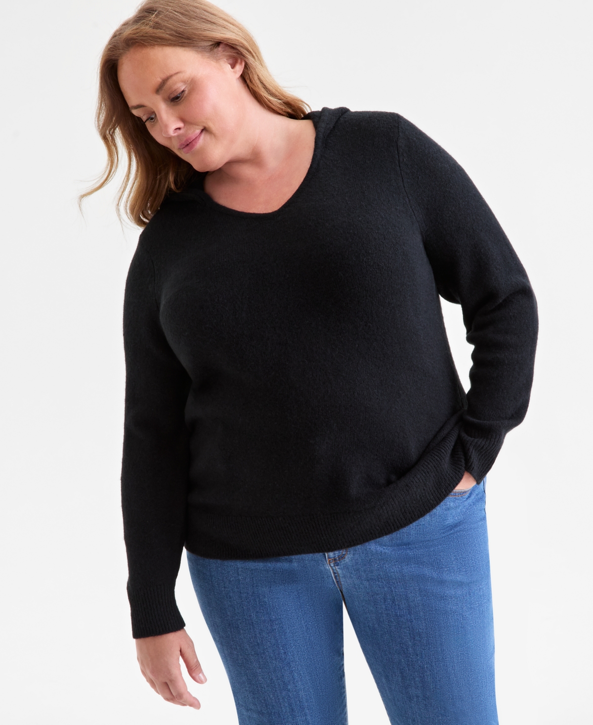 Click here for Style & Co Plus Size Hooded Sweater  Macys Exclusi... prices