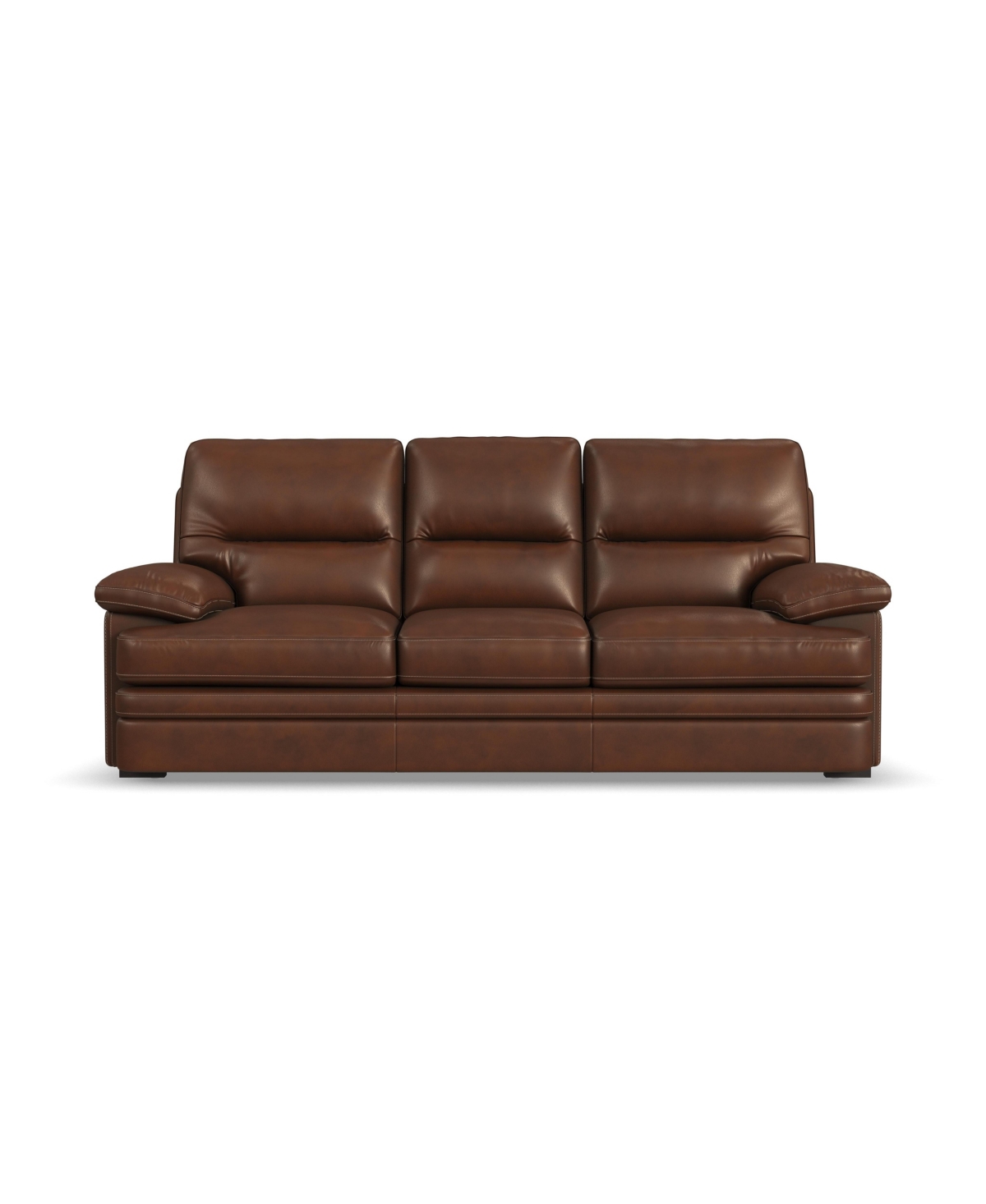 Click here for Flexsteel David 93 David Pecan Leather Sofa - Peca... prices