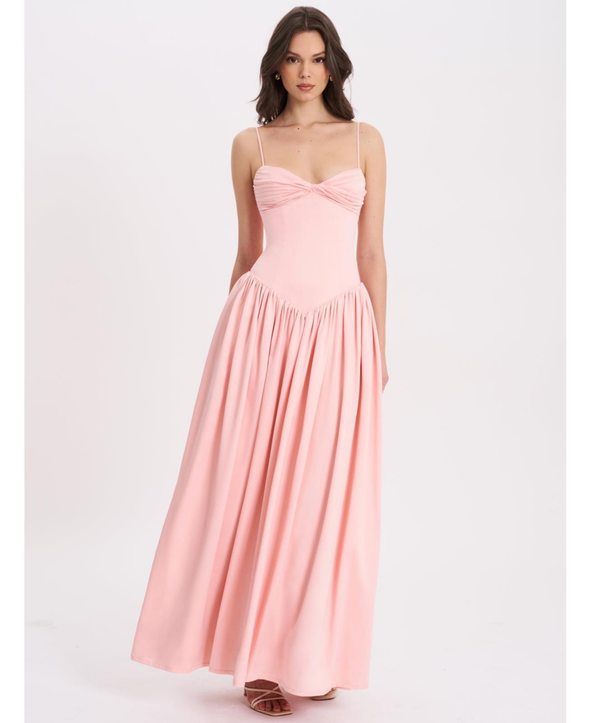 Click here for Miss Circle Womens Najwa Baby Pink Ruched Breast D... prices