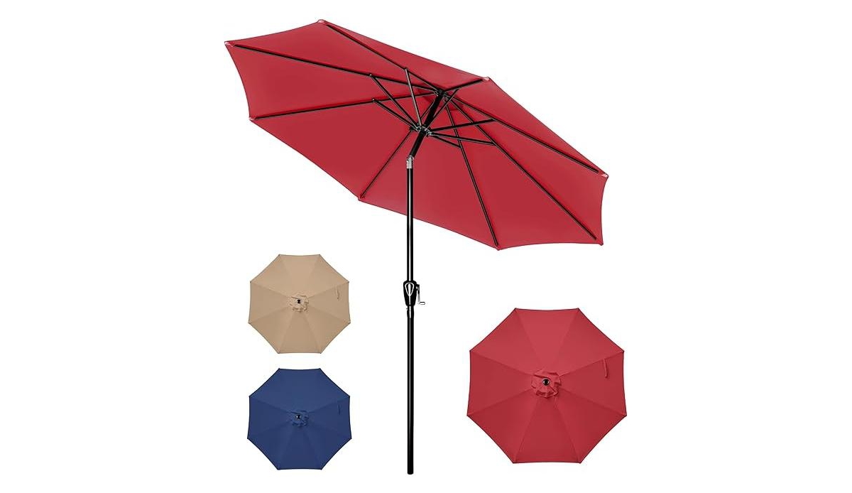 Click here for One 10ft Outdoor Market Patio Umbrella with 8 Stur... prices