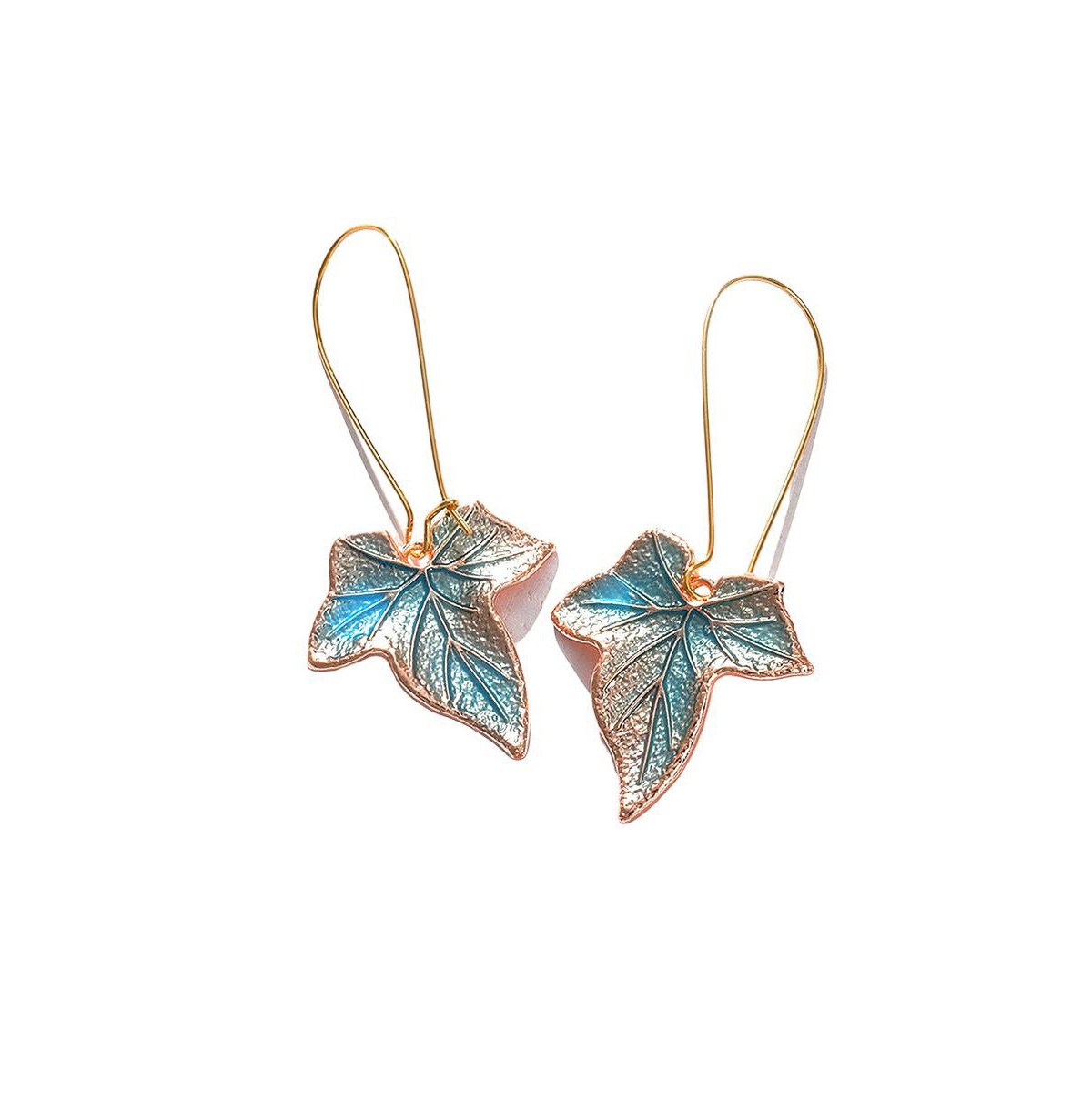 Click here for Sohi Womens Leaf Drop Earrings - Blue prices