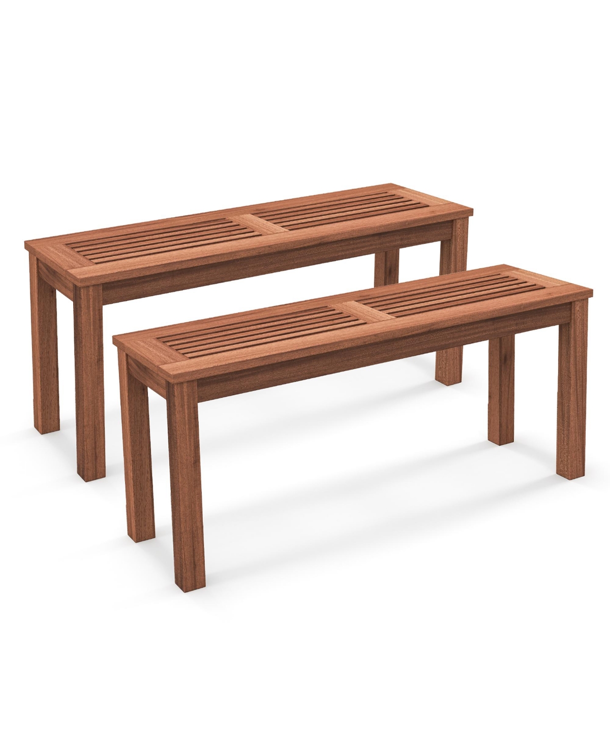 Click here for Gymax 2 Pieces 2-Person Outdoor Bench Patio Bench... prices