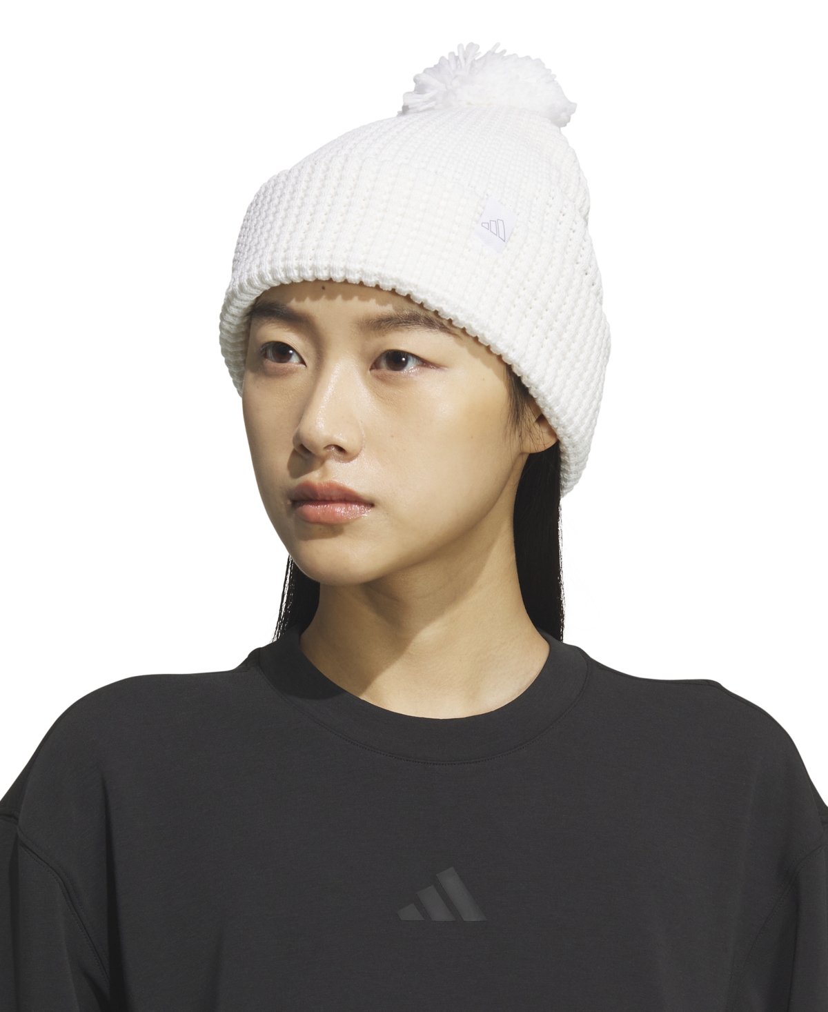 Click here for adidas Womens Pom Ballie Beanie - White/grey prices