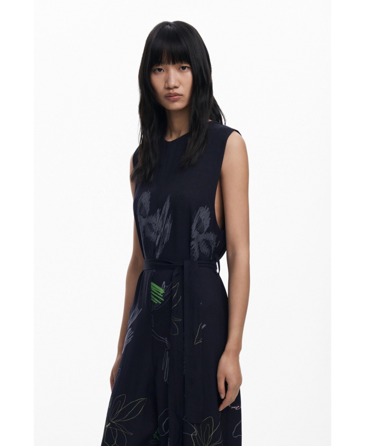 Click here for Desigual Womens Floral palazzo jumpsuit - Black prices