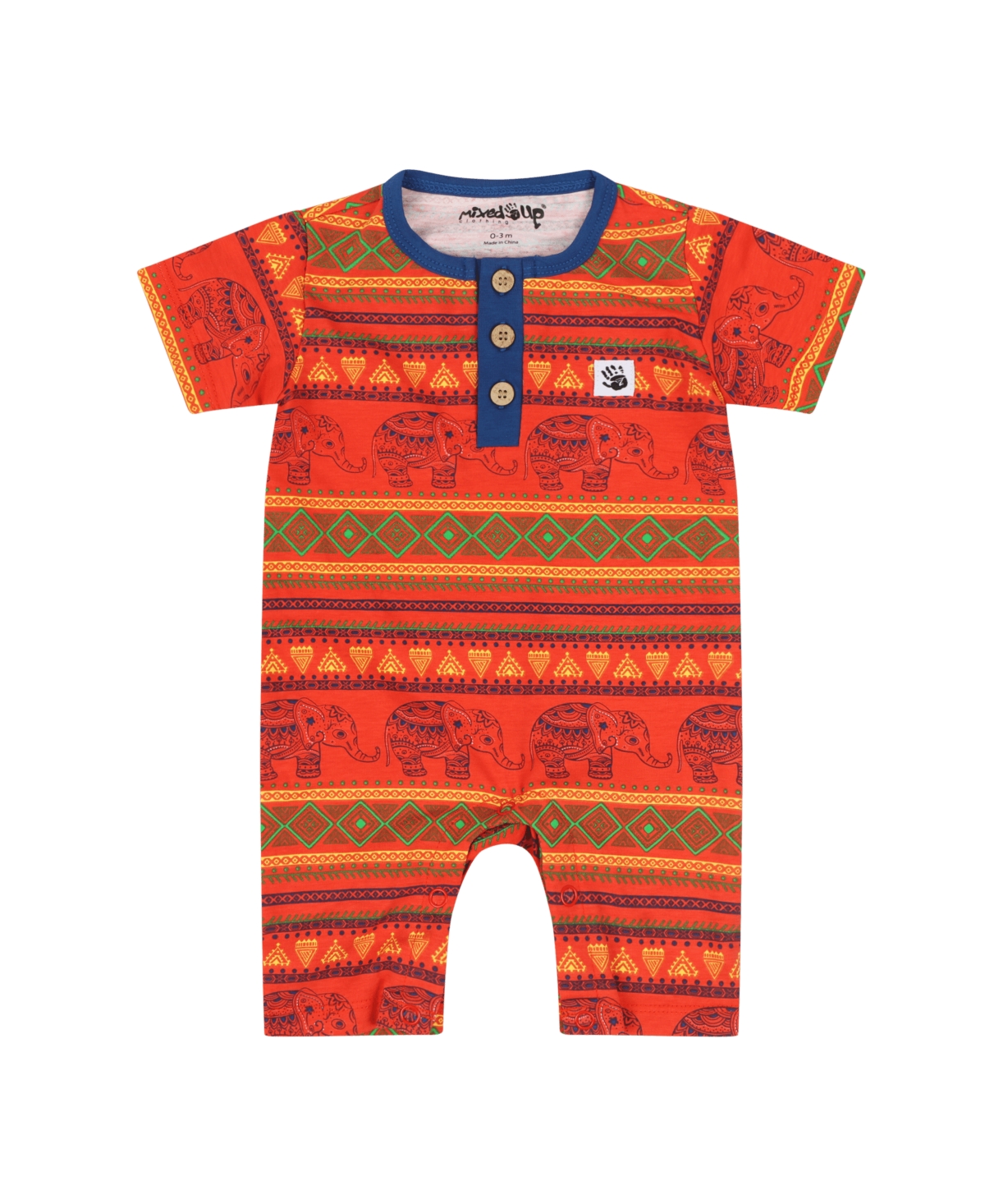 Click here for Mixed Up Clothing Baby Suave Romper - Jacquard str... prices