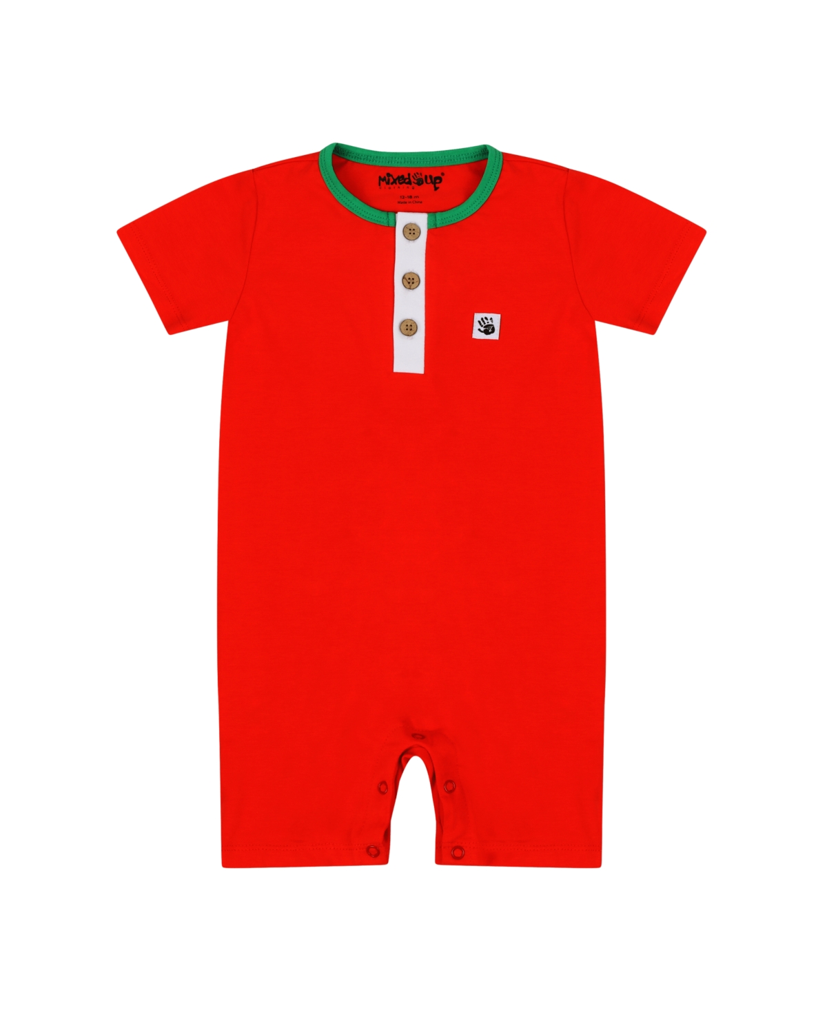 Click here for Mixed Up Clothing Baby Suave Romper - Red alert prices